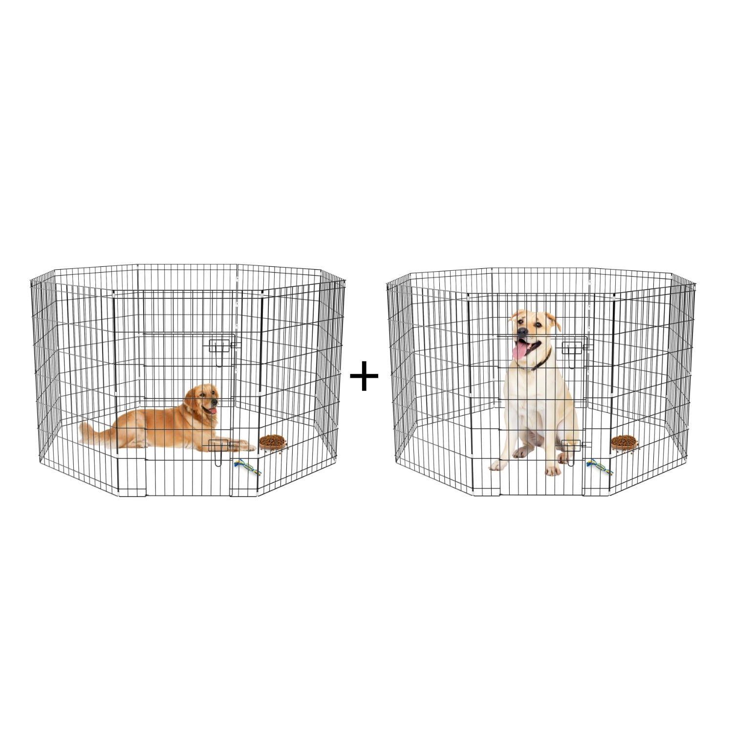 ZephyPaws Foldable Dog Pens for Inside,36in Dog Playpen Pet Fence for ...