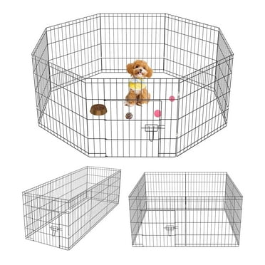 ZephyPaws KKMWL005-8 Foldable Octagonal Metal Dog Pen 8 Panels Pet ...