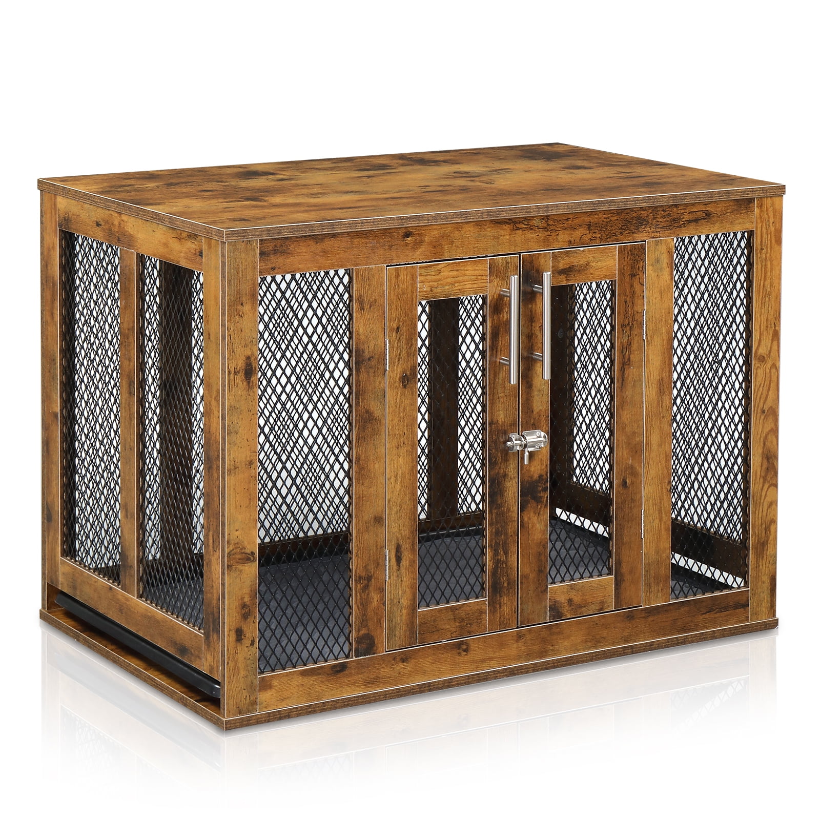 ZephyPaws Furniture Dog Crate with Tray for Medium Dogs, Indoor ...