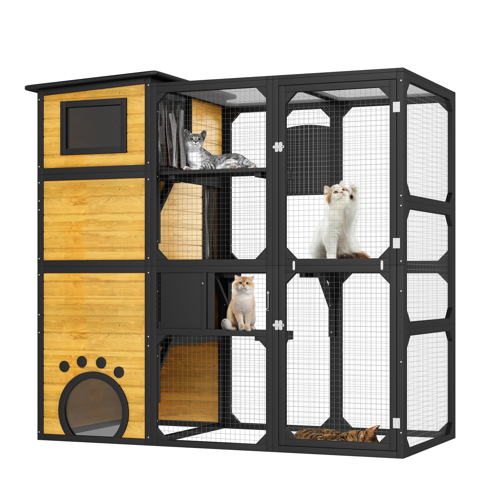 ZephyPaws Large Cat Catio 4 Tiers Outdoor Cat Enclosures for Indoor ...