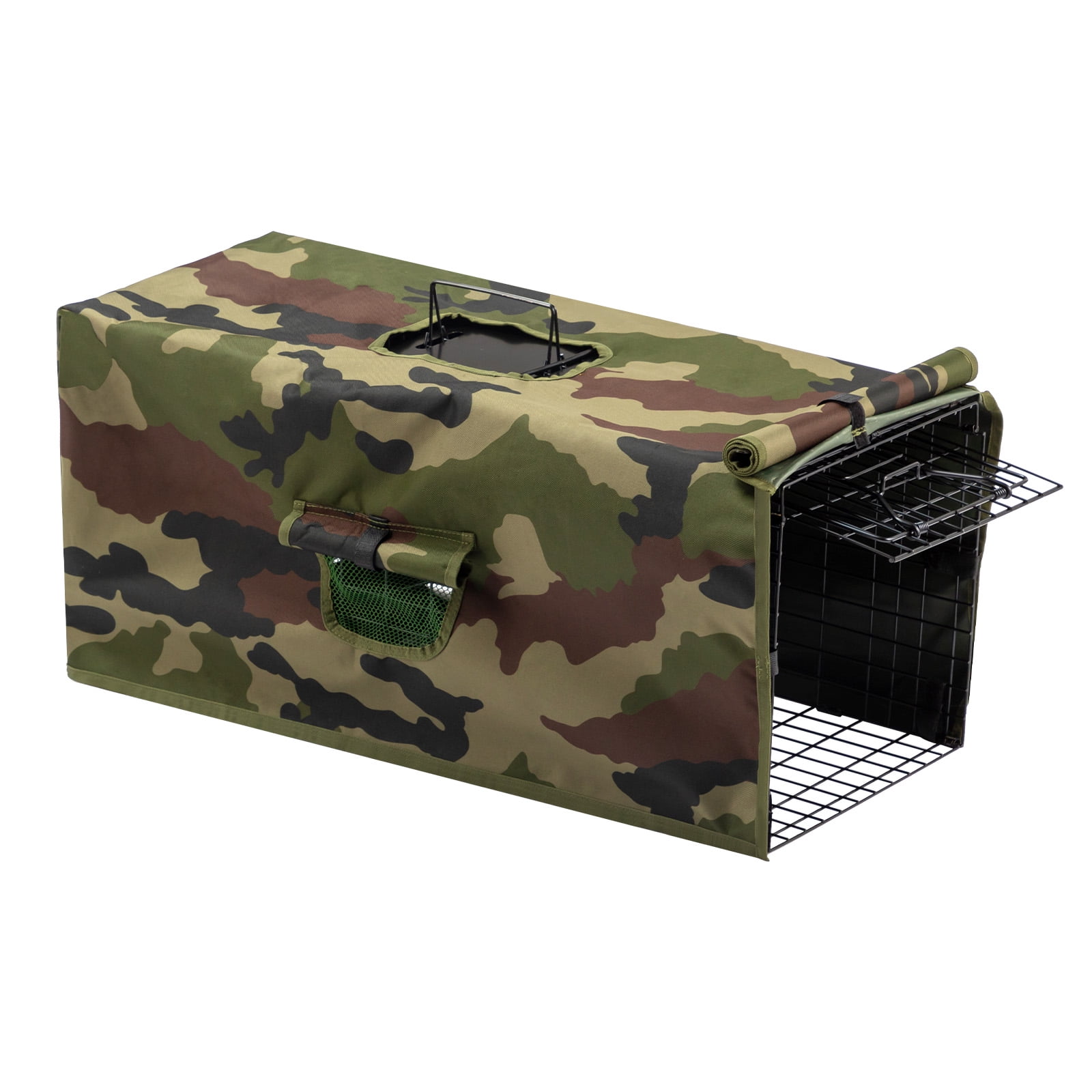 ZephyPaws Live Animal Trap Cage with Cover, Cat Trap for Stray Cats ...