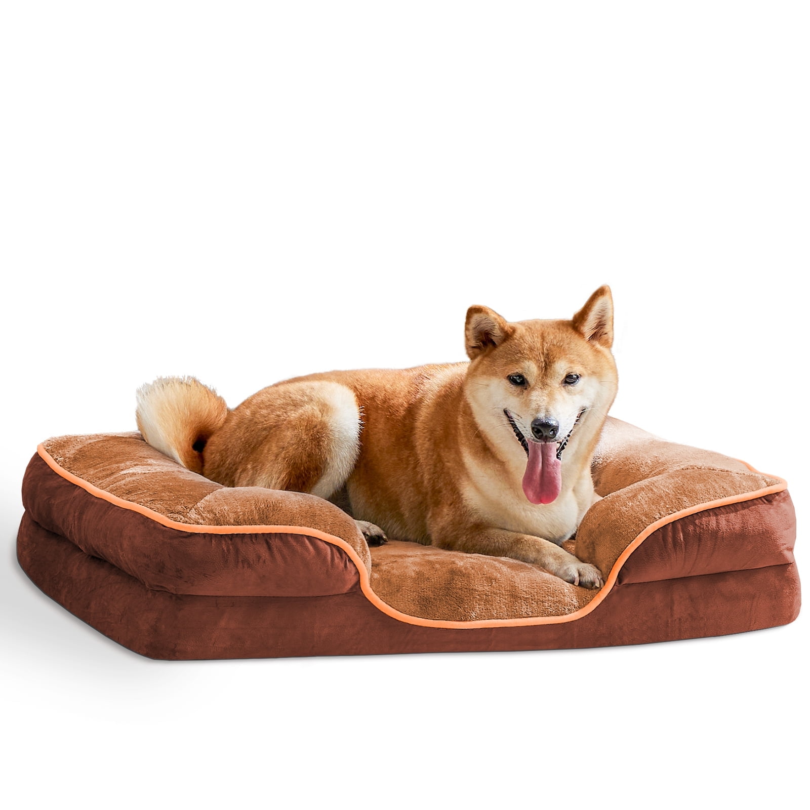 ZephyPaws Orthopedic Foam Dog Beds for Puppy,Small Dog Bed with Bolster ...