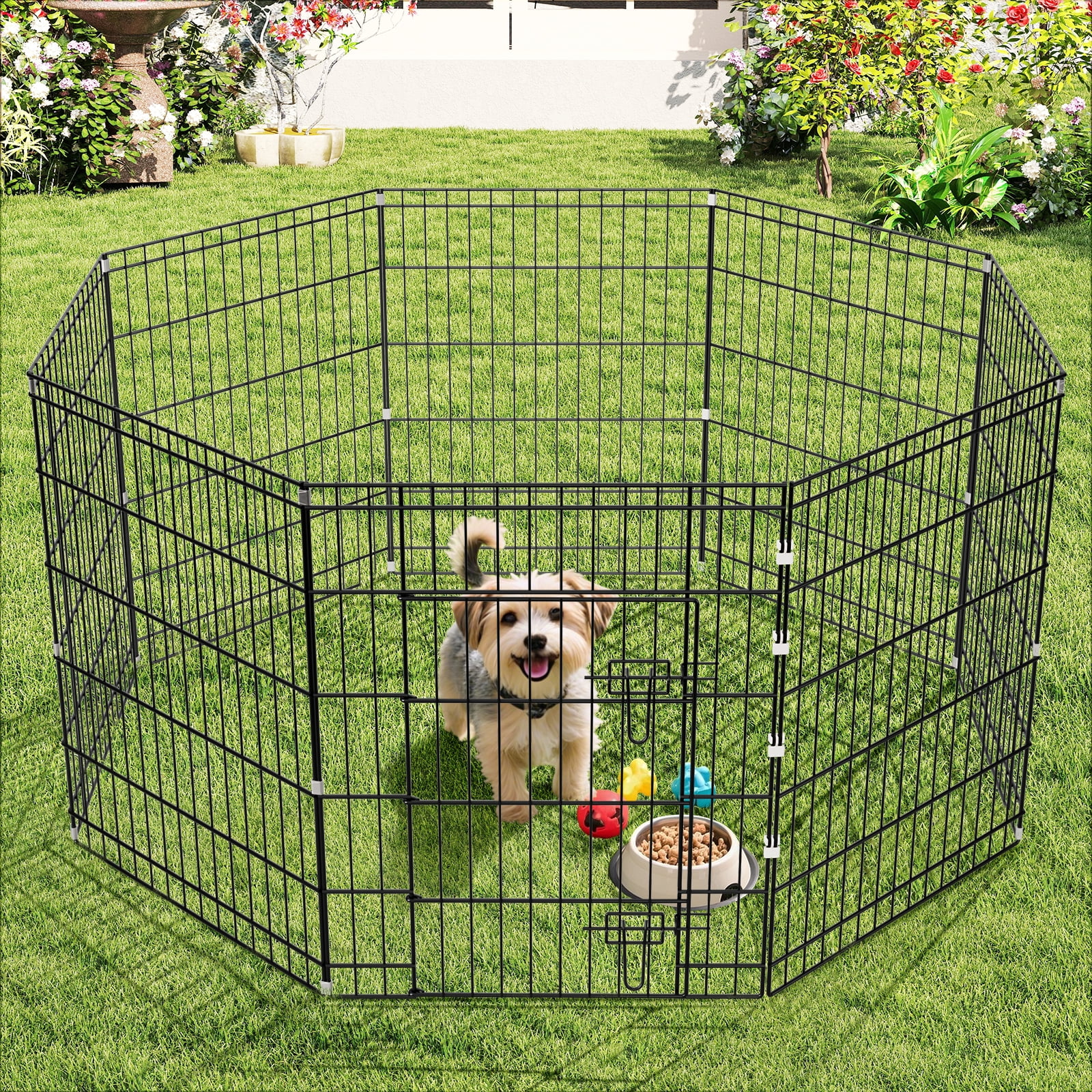 Zephypaws 30" H Foldable Dog Playpen Fence, Puppy Play Pen for Indoor ...