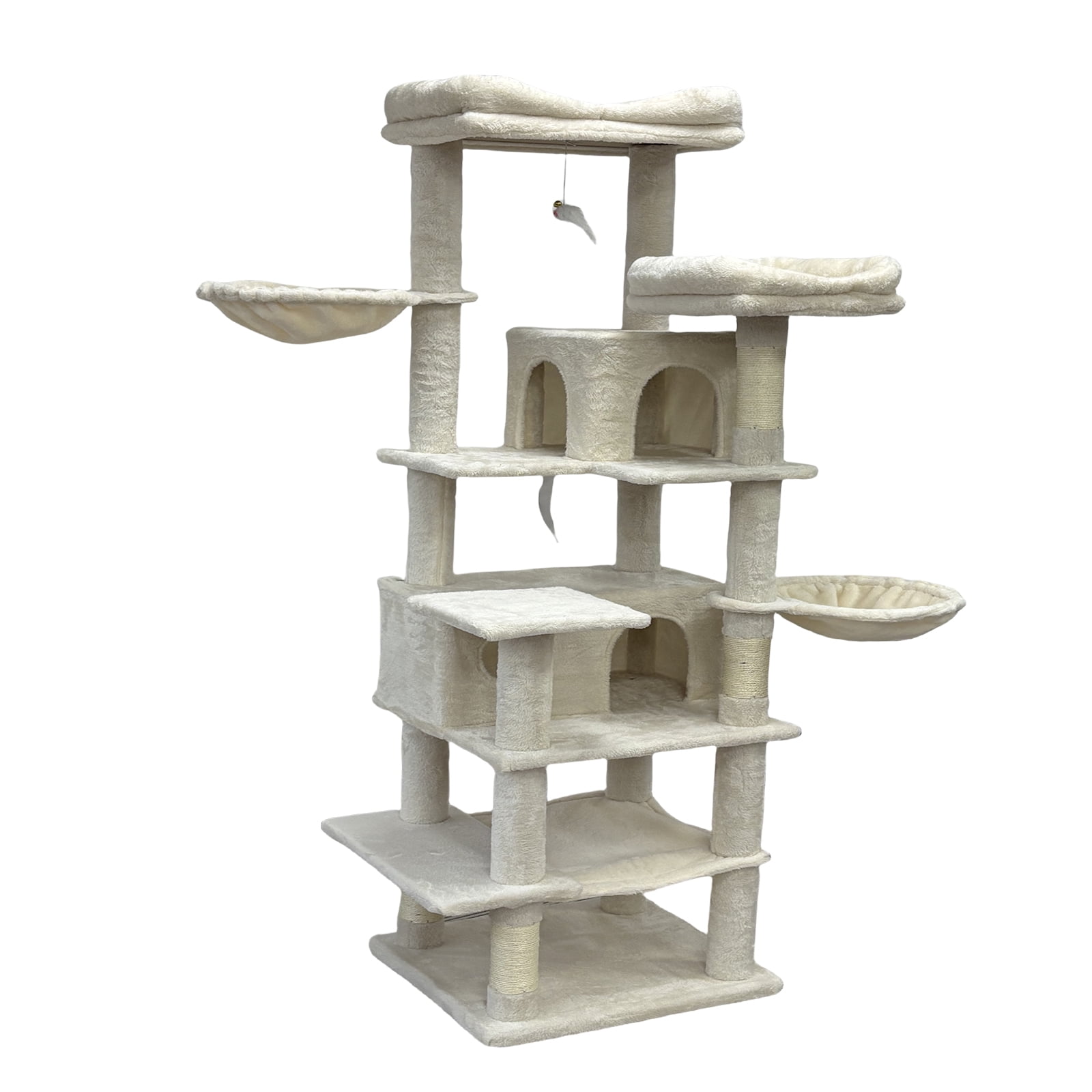 Zephypaws 68in Cat Tree,Multi-Level Cat Tower for Indoor Cats,2 Widened Plush Perches Cat Condo ...