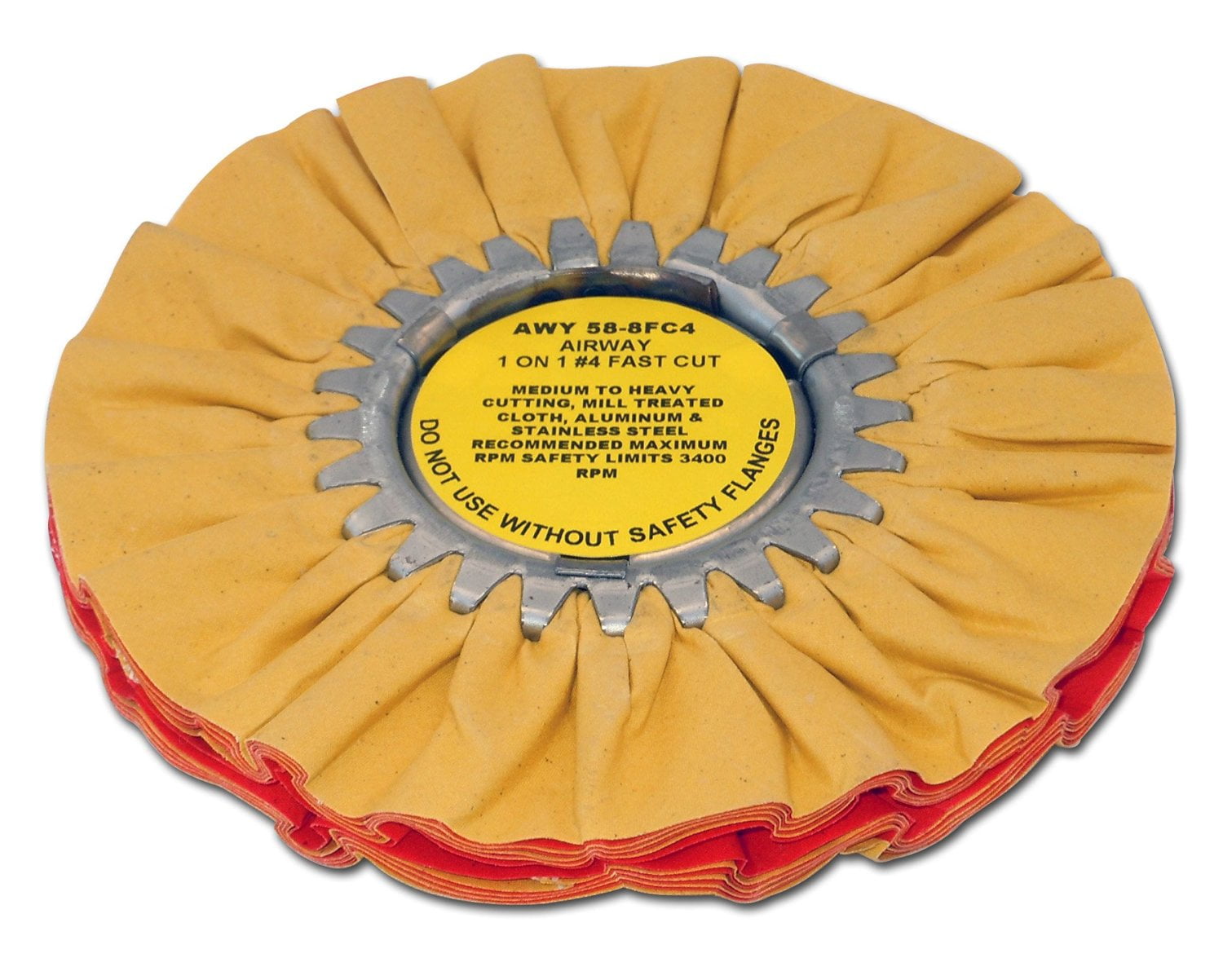 Martial Arts Belt Display Zephyr 8 Airway Buffing Wheel With - Yellow 8 Inch Heavy/Medium Cut ...