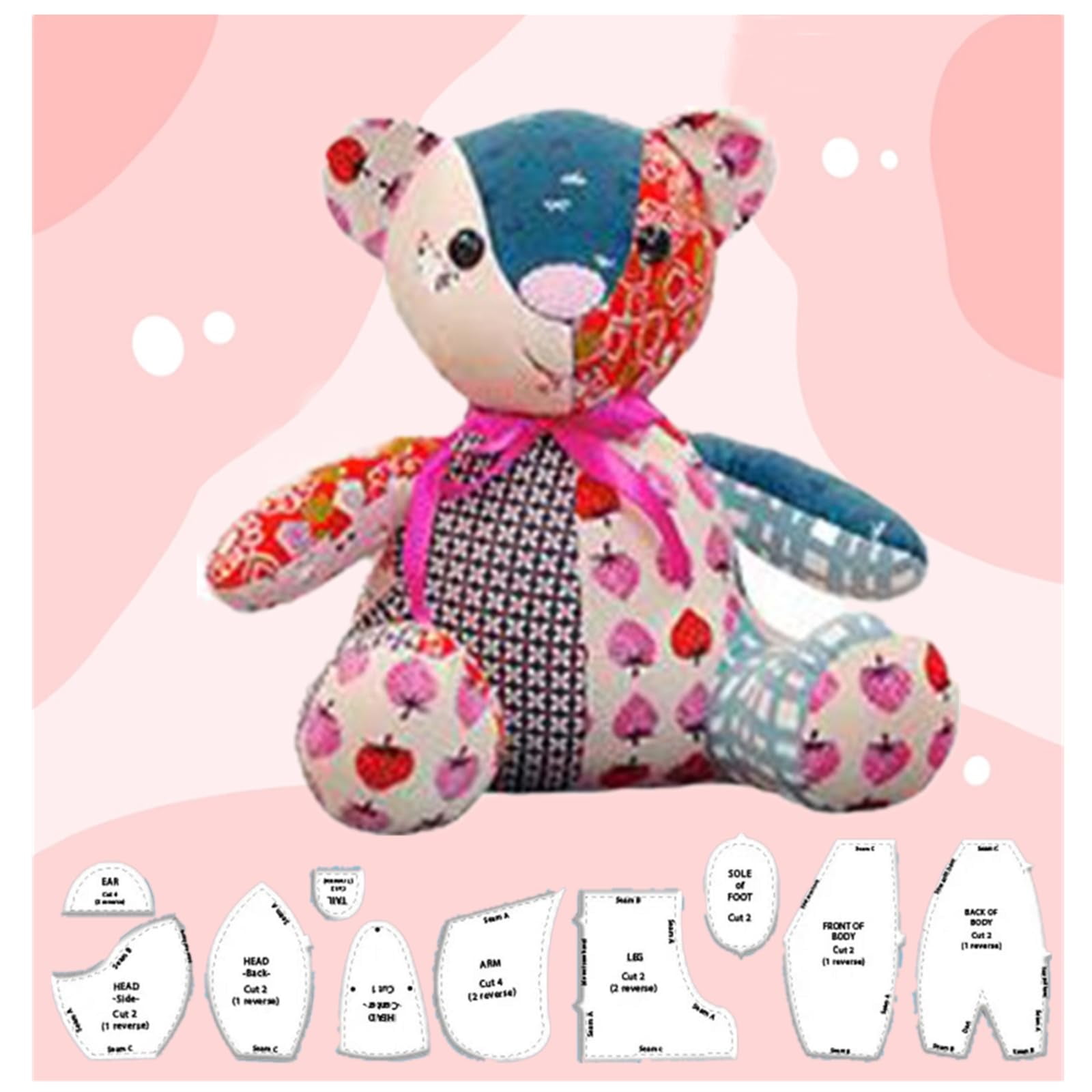 ZephyrZing 10 PCS Memory Bear Template Ruler Set with Instructions ...