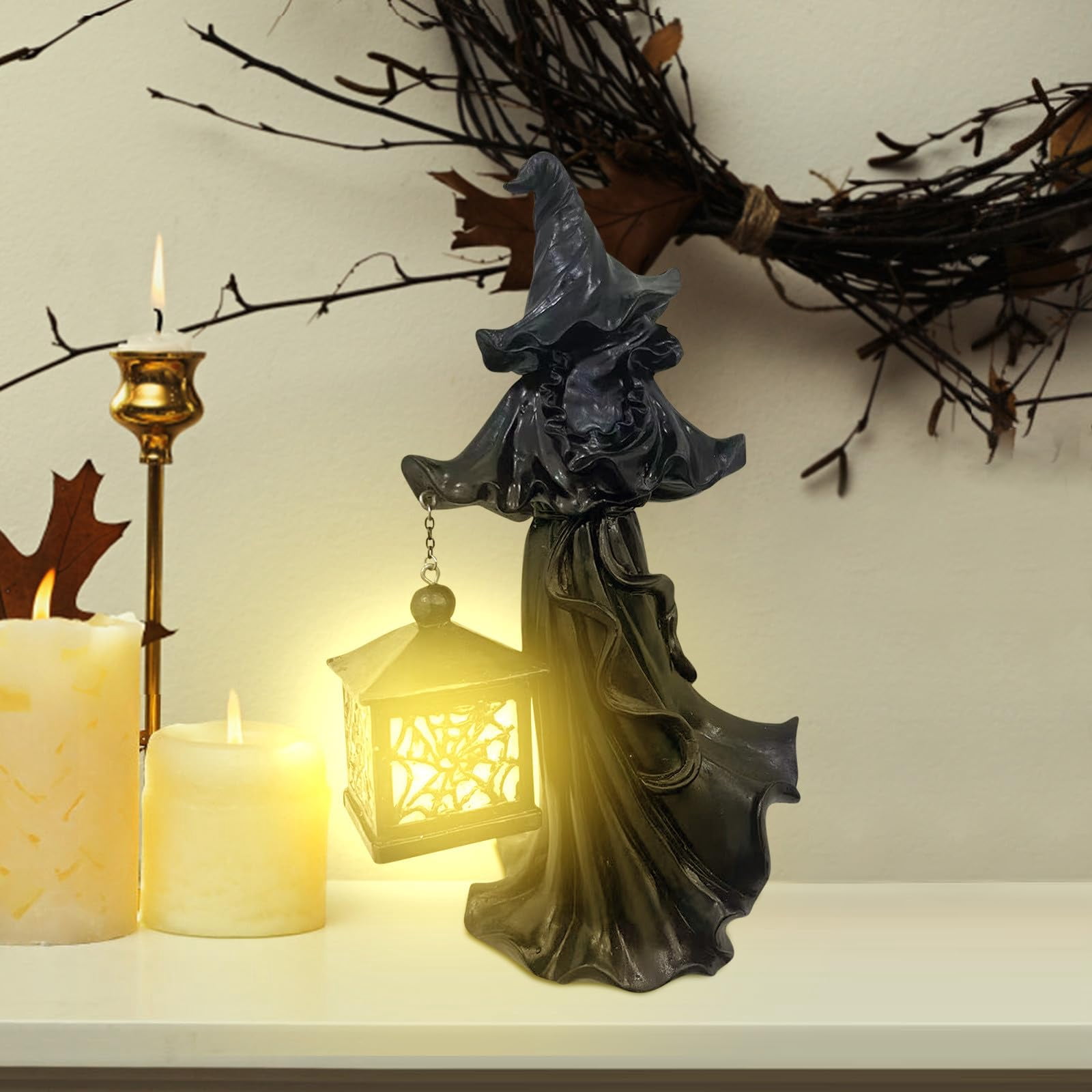 ZephyrZing Cracker Barrel Ghost - Cracker Barrel Witch with Led Lantern ...