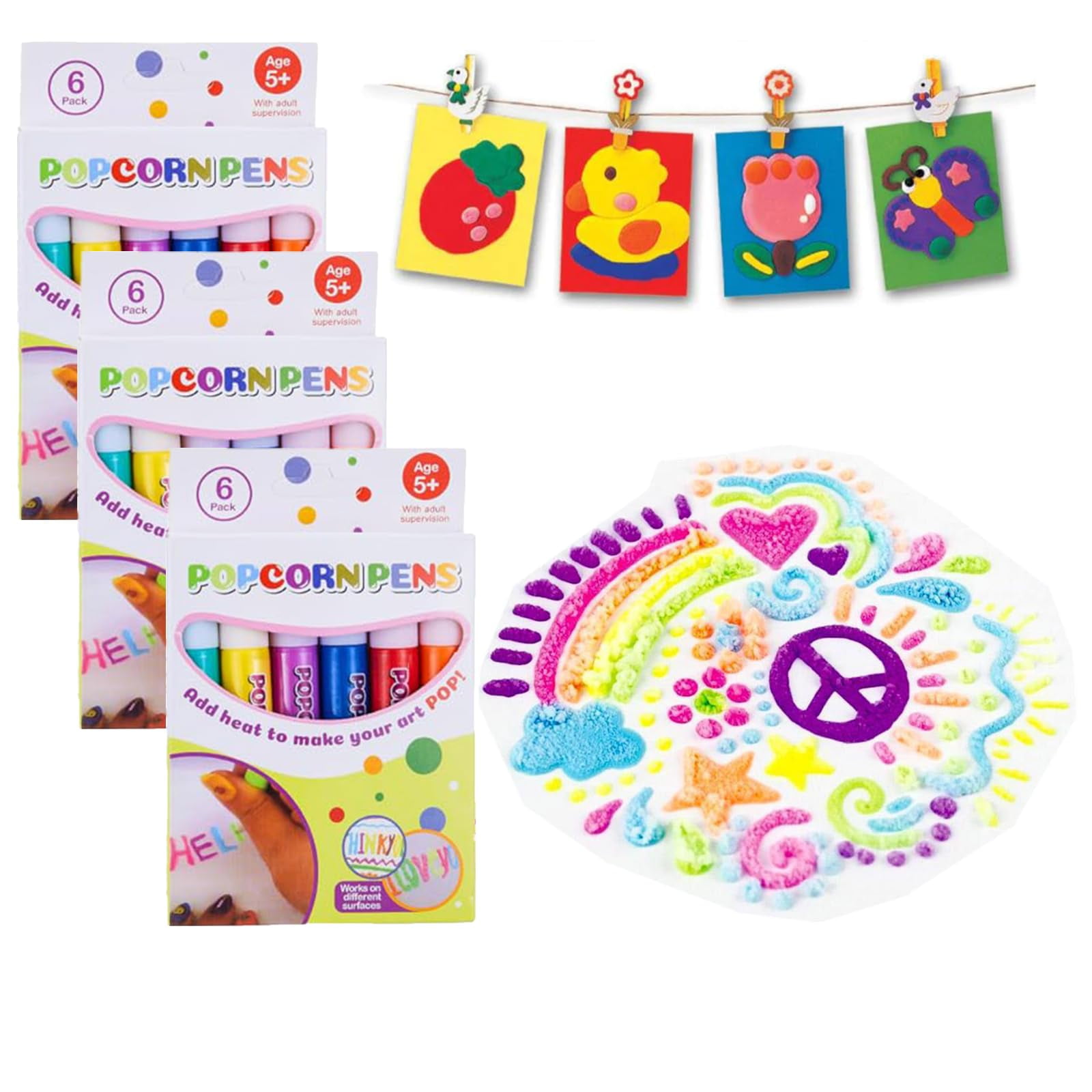 ZephyrZing DIY Bubble Popcorn Drawing Pens - Magic Puffy Pens, Magic ...