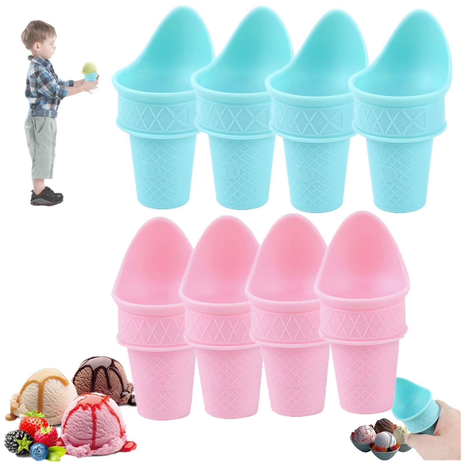 ZephyrZing Ice Cream Cone Holder - Ice Cream Cone Scoop, Mini Ice Cream ...