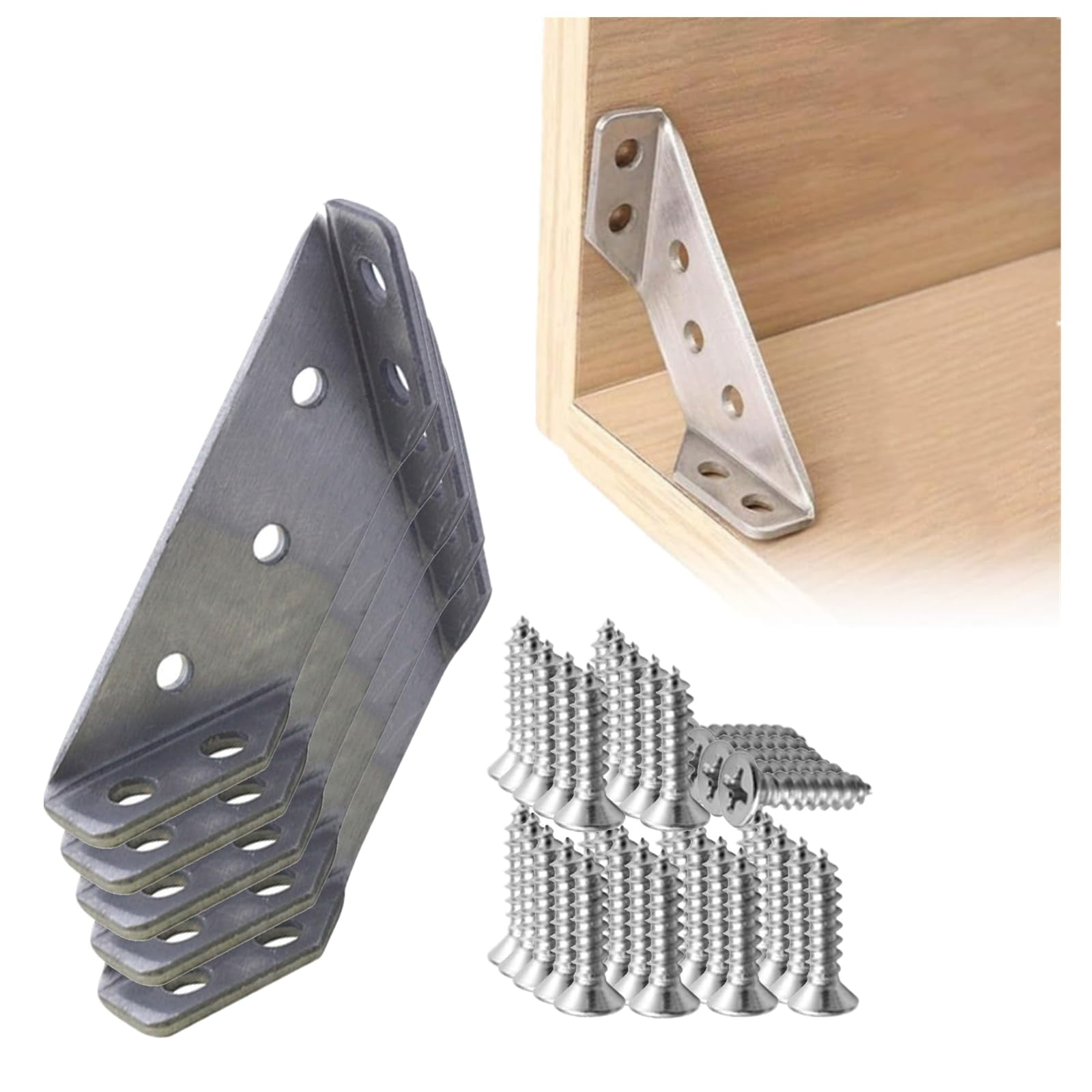 ZephyrZing Universal Furniture Corner Connector - Stainless Steel ...