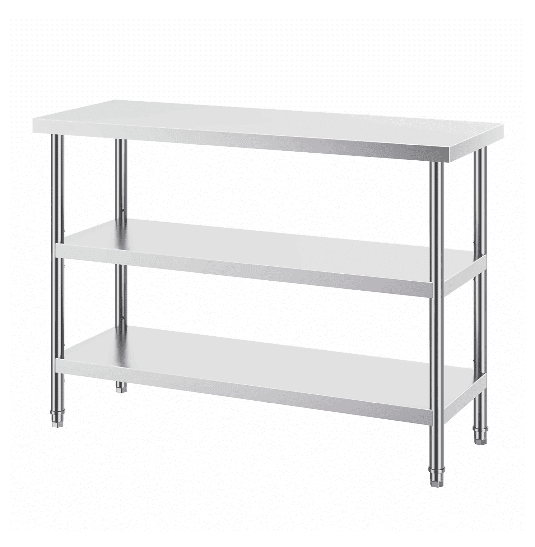 Zephyra Stainless Steel Food Prep Table, 18 x 48 x 34 Inch Commercial ...