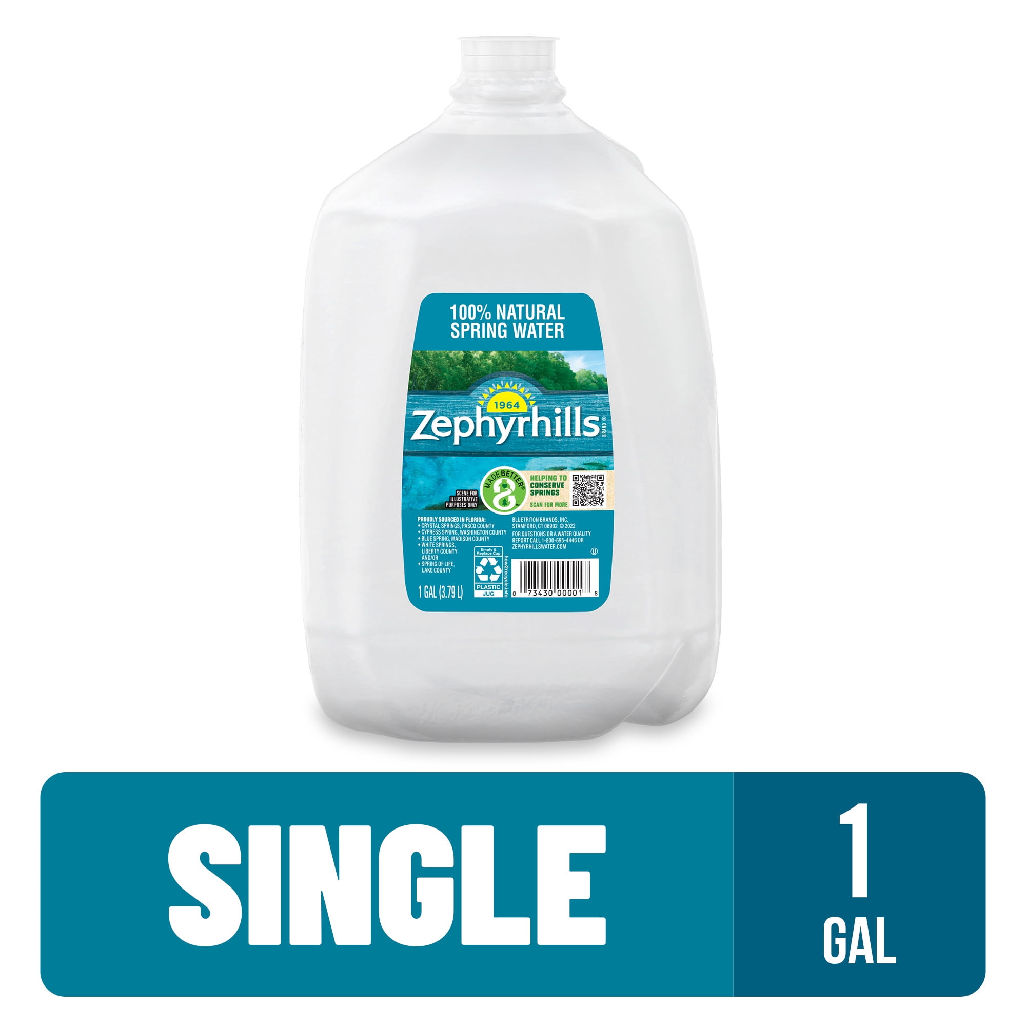 Zephyrhills Florida Spring Water, 1 Gallon, Single - Walmart.com