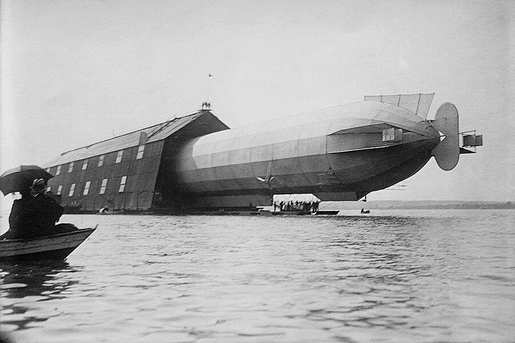 Zeppelin Airship / Blimp Water Hangar Style - A - 24x36 Inch Glossy ...