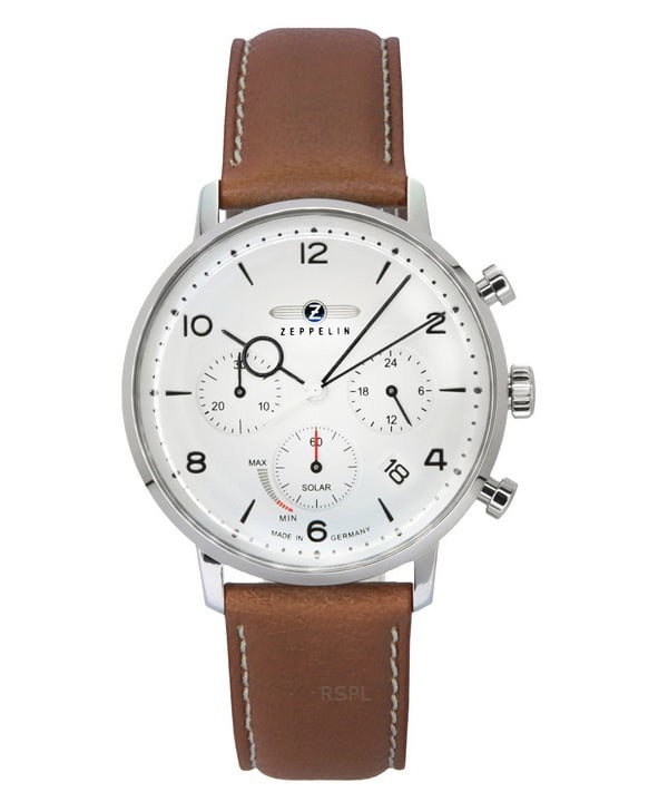 Zeppelin LZ129 Hindenburg Chronograph Brown Leather Strap Beige Dial ...
