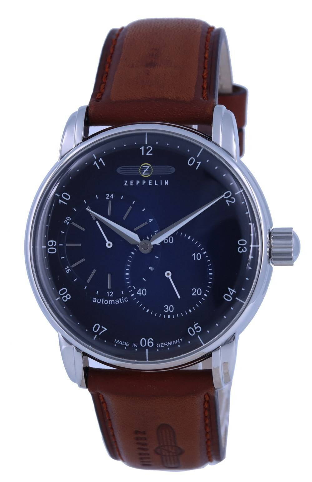 Zeppelin New Captain's Line Blue Dial Leather Strap Automatic 8662-3 ...