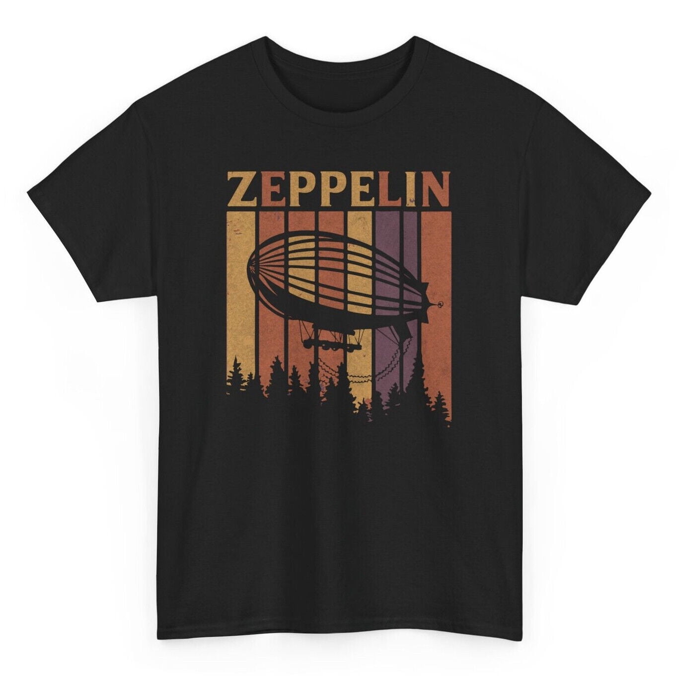 Zeppelin Retro T-shirt - Dirigible Airship Vintage 80s 70s Graphic Tee ...