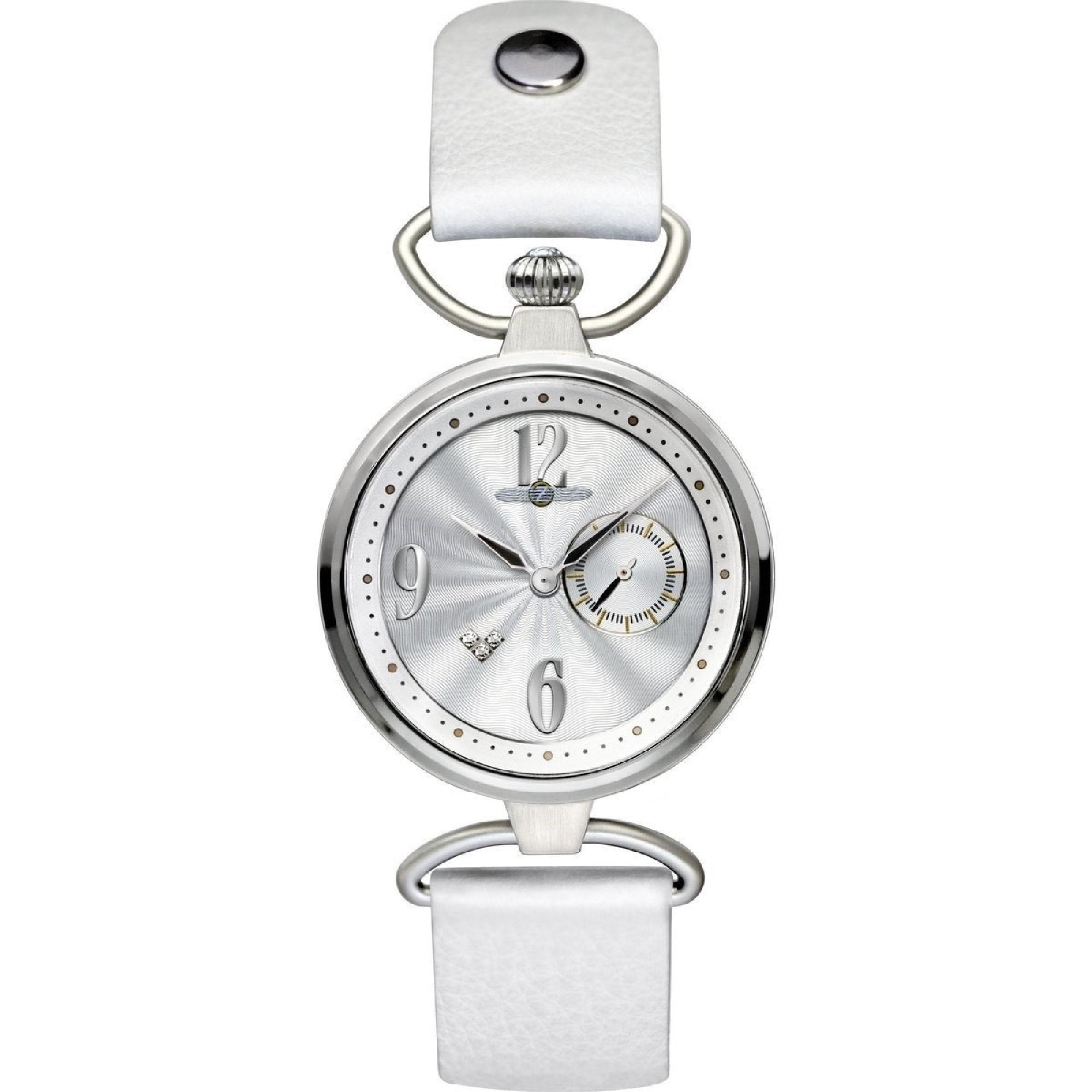 Zeppelin Women's 7437-1 'Princess of the Sky' Crystal White Leather ...