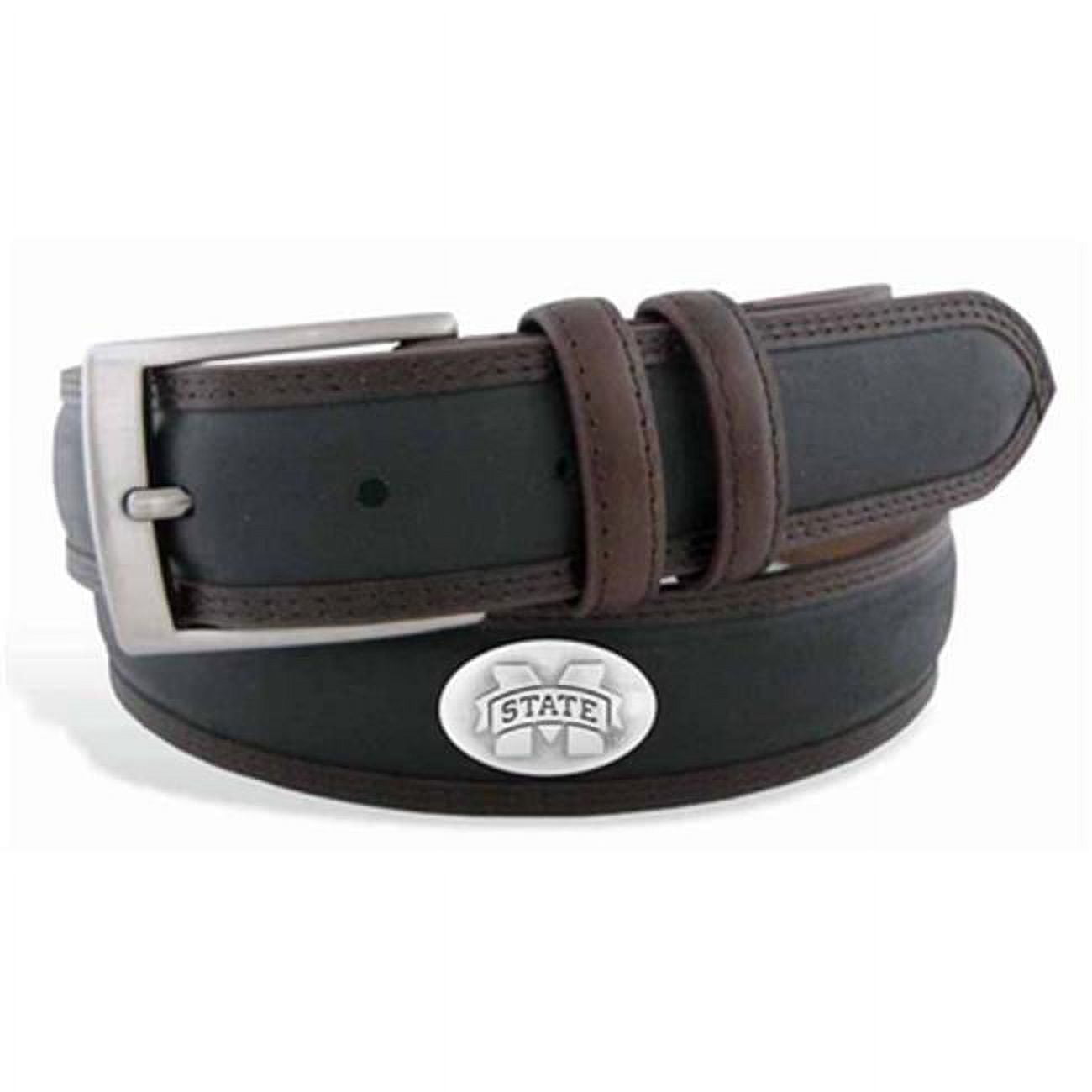 ZeppelinProducts Mississippi State Concho Two Tone Leather Belt, 44 ...