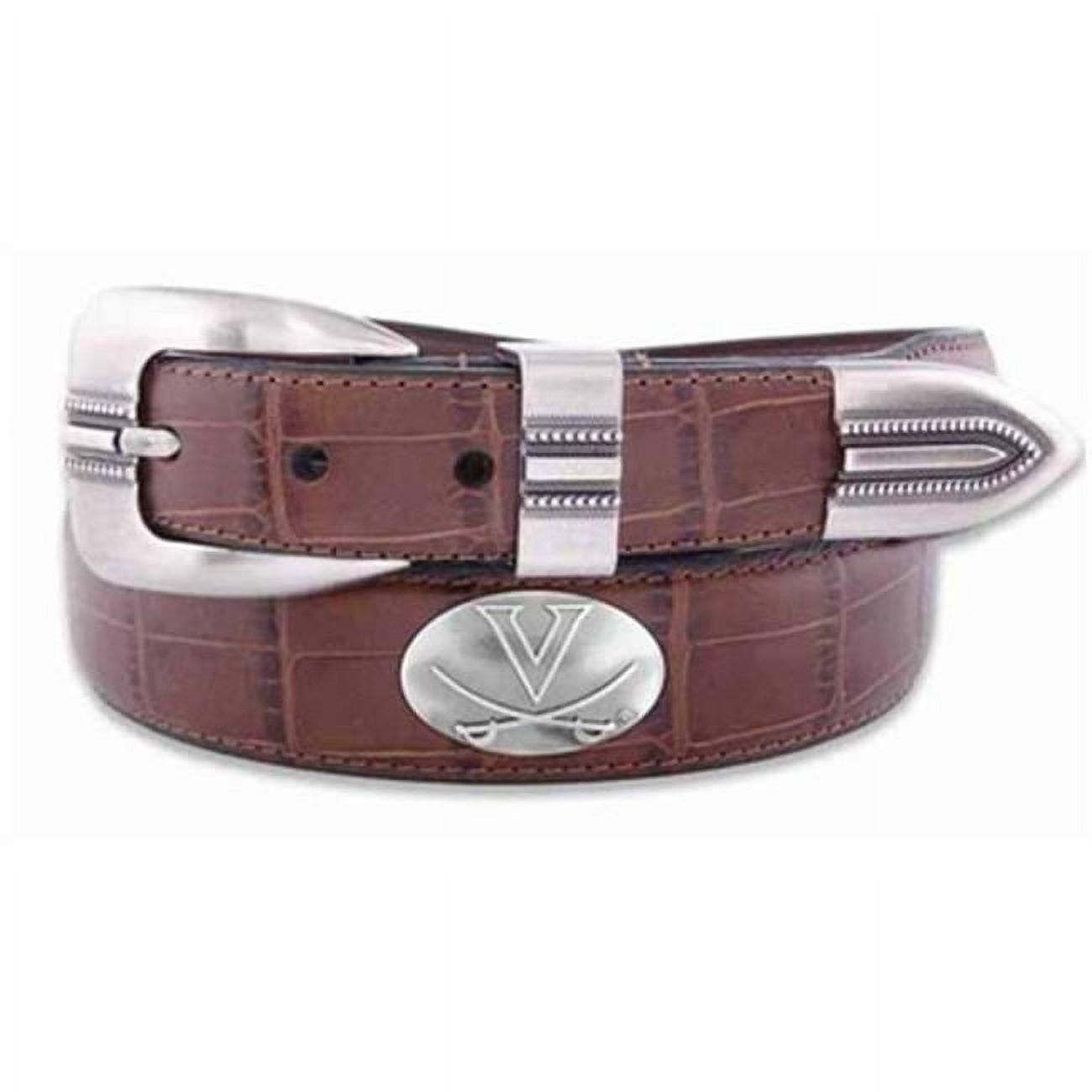 ZeppelinProducts UVA-BOLPTCRC-TAN-42 Virginia Concho Croc Tan Leather ...
