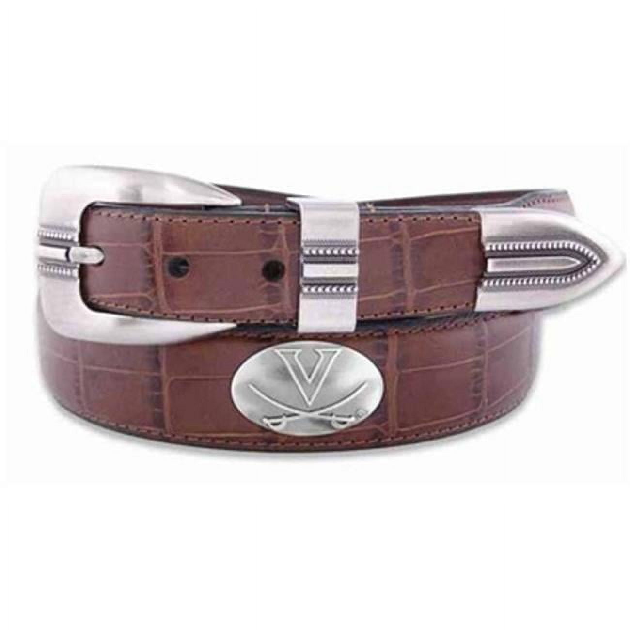 ZeppelinProducts Virginia Concho Croc Tan Leather Belt- 34 Waist ...