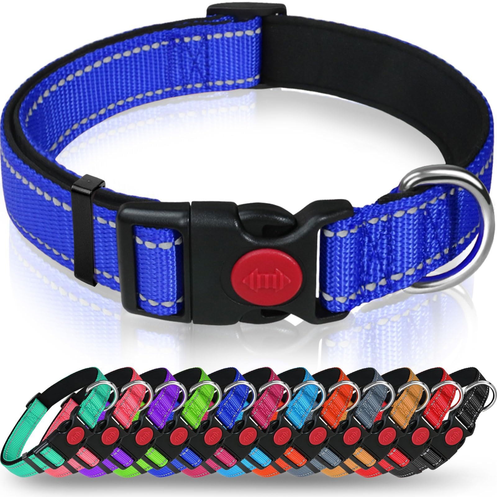 Zeprnir Taglory Reflective Dog Collar with Safety Locking Buckle ...