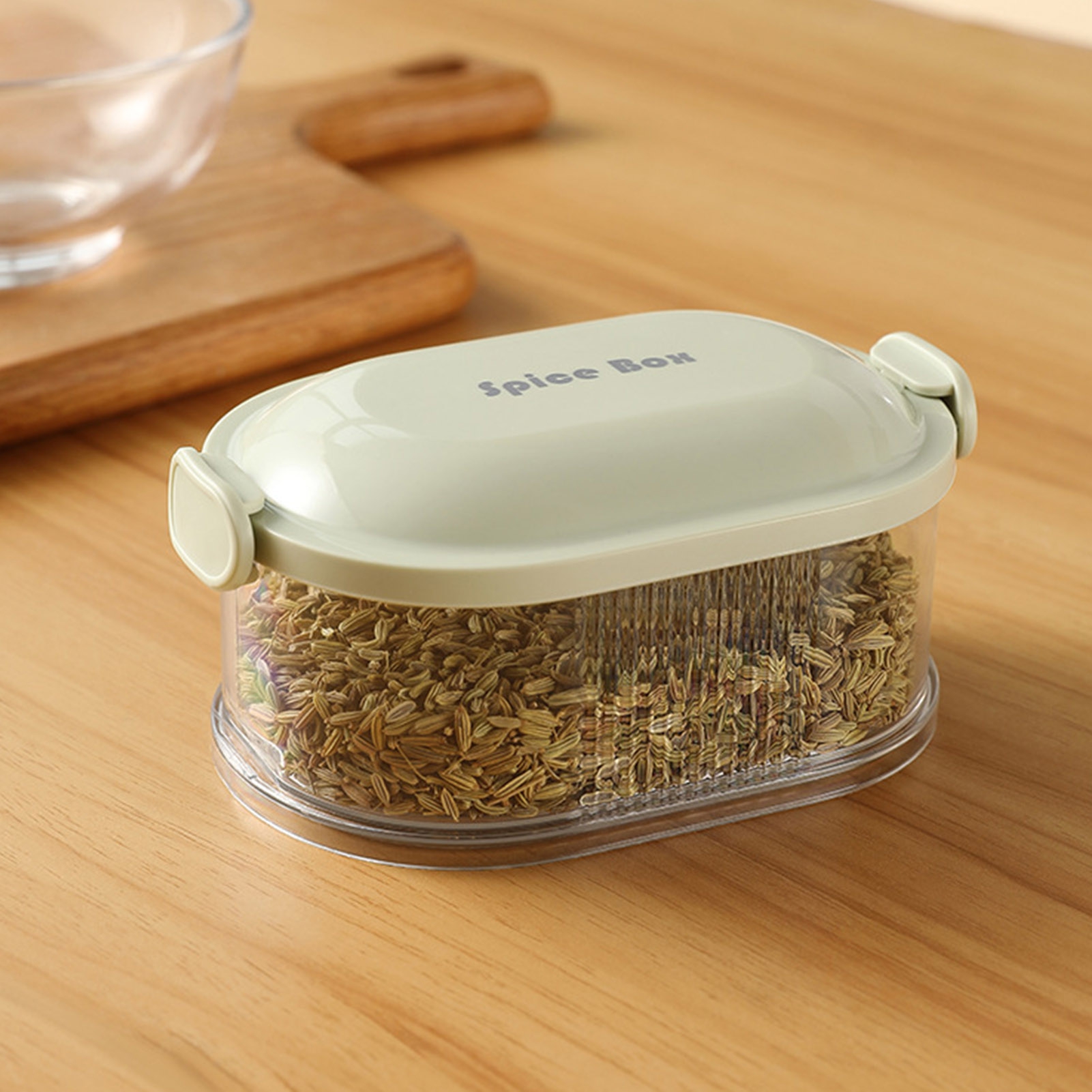 Zeranth 1 Set Single Dual Layer Stackable Seasoning Box Watertight ...