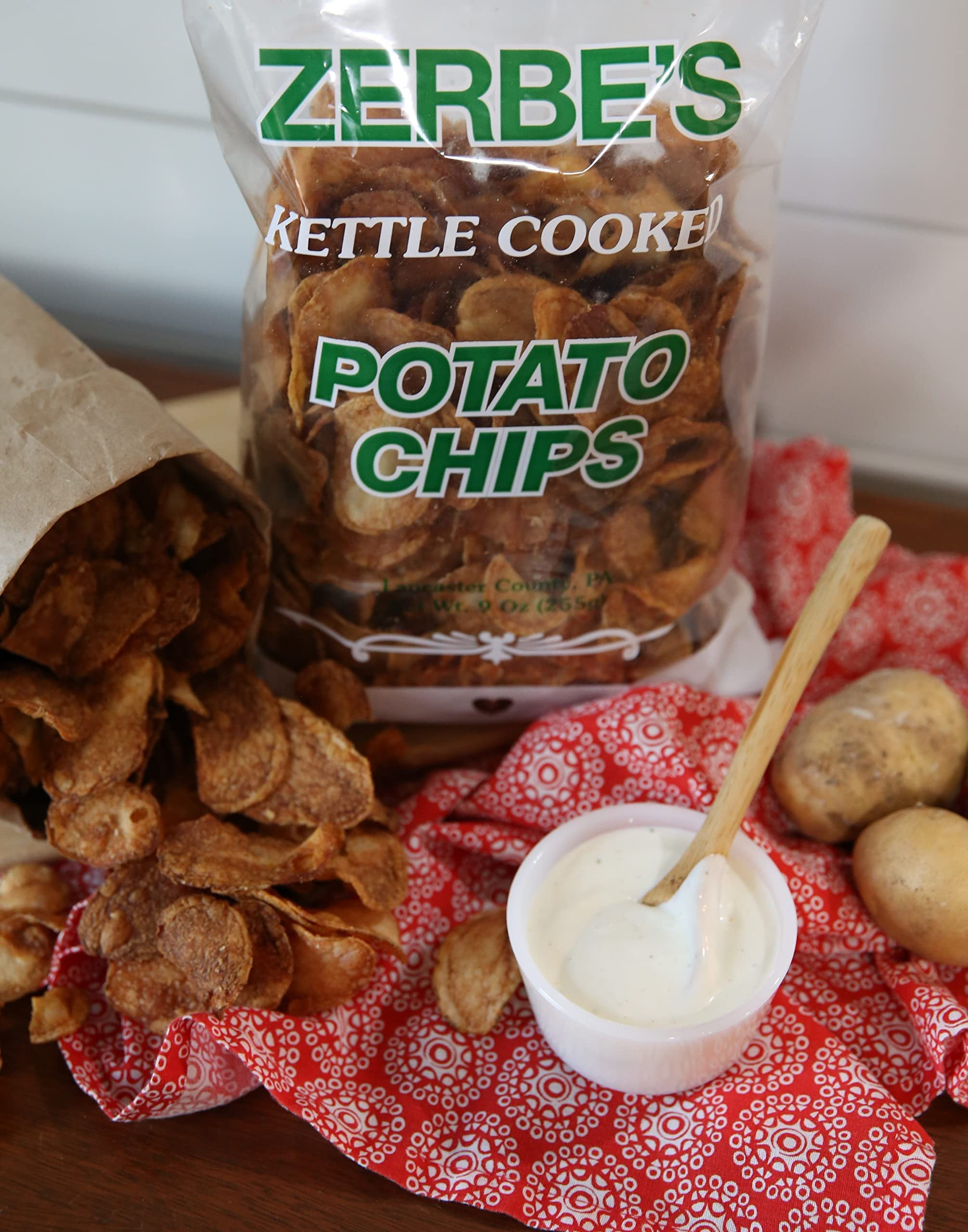 Zerbe's Kettle Cooked "Dark" Potato Chips by Kauffman Orchards, Home ...
