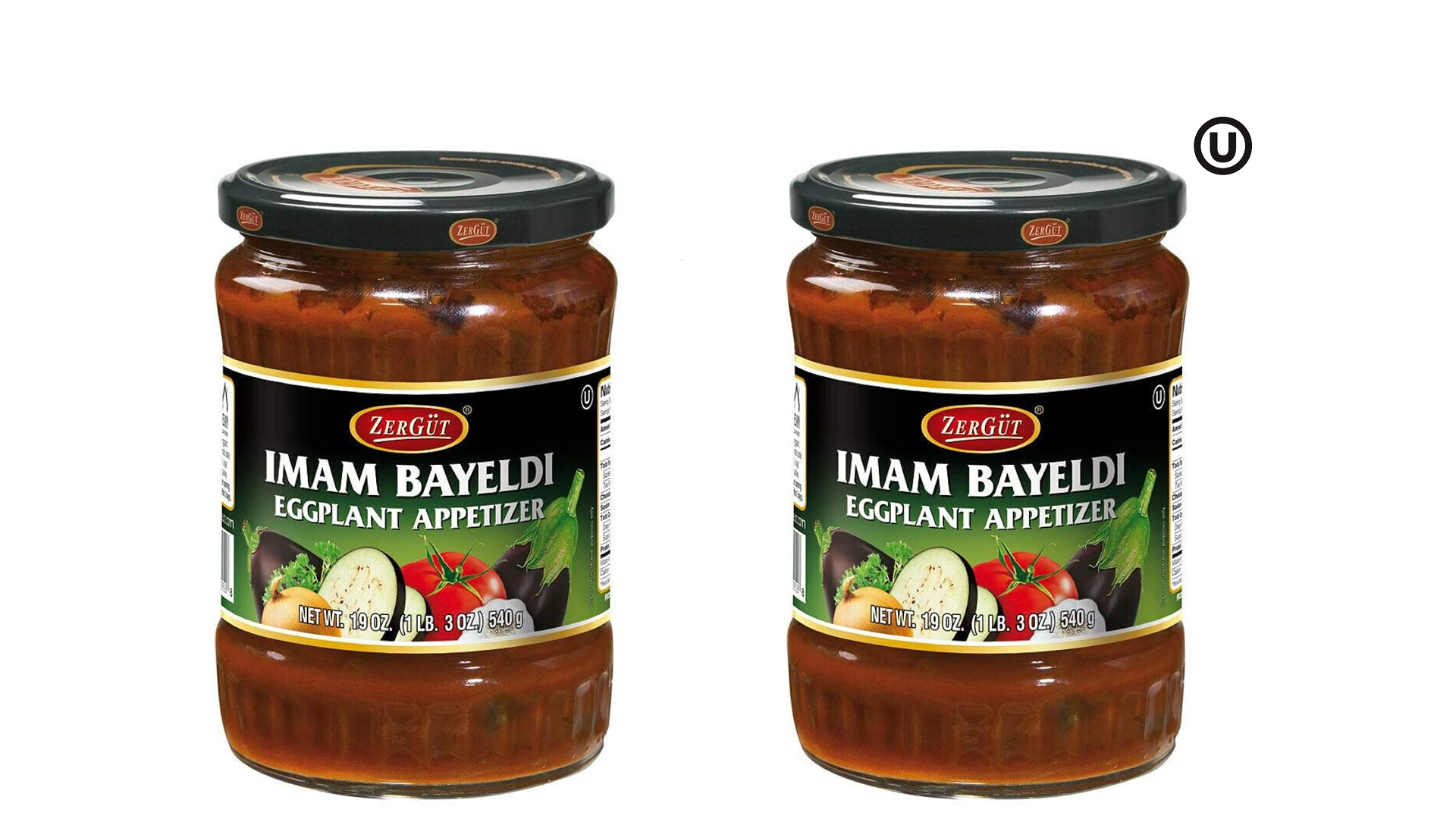 Zergut Imam Bayeldi Eggplant Appetizer 18.7 oz OU Kosher, 2 Pack ...