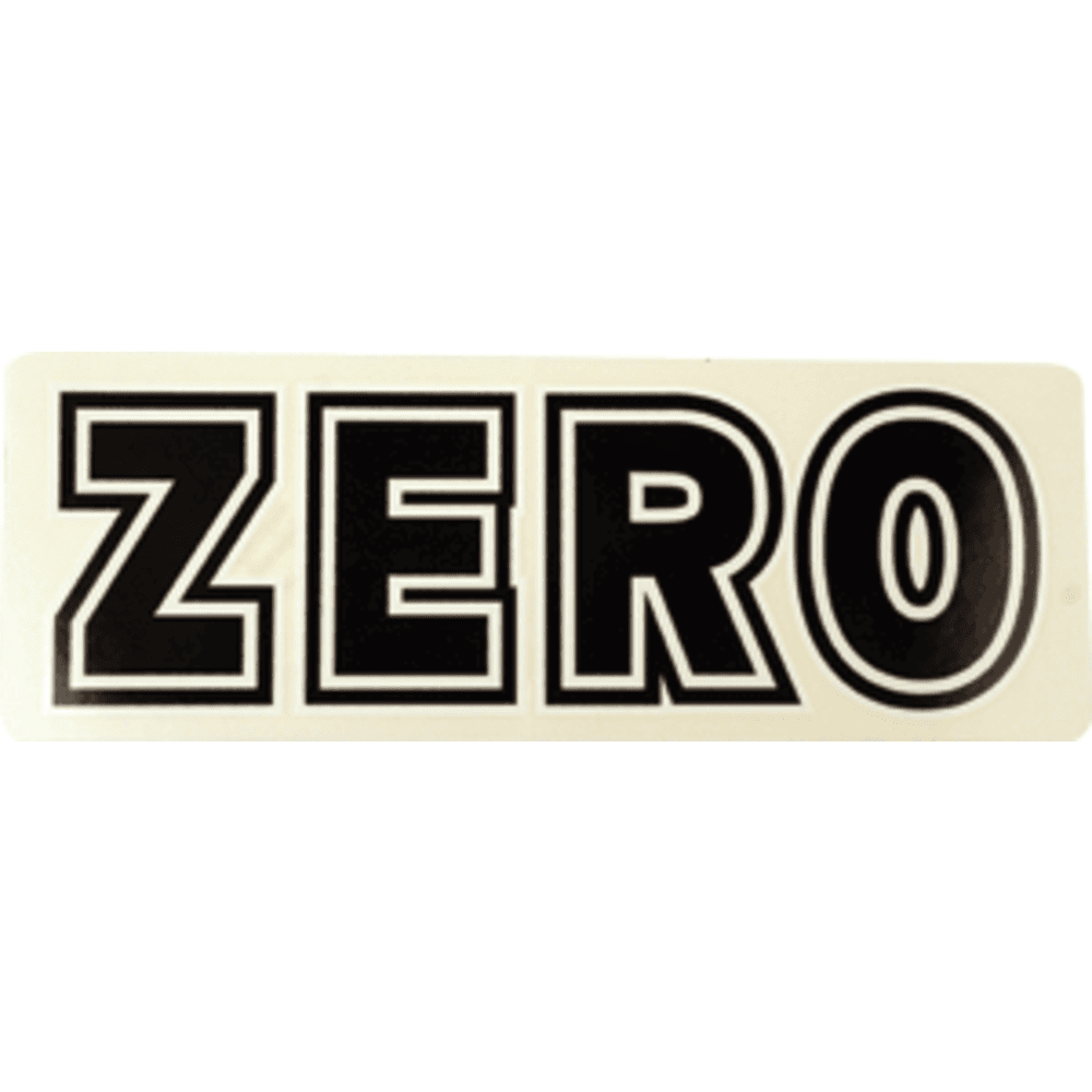 Zero Bold Decal Black White Single - Walmart.com