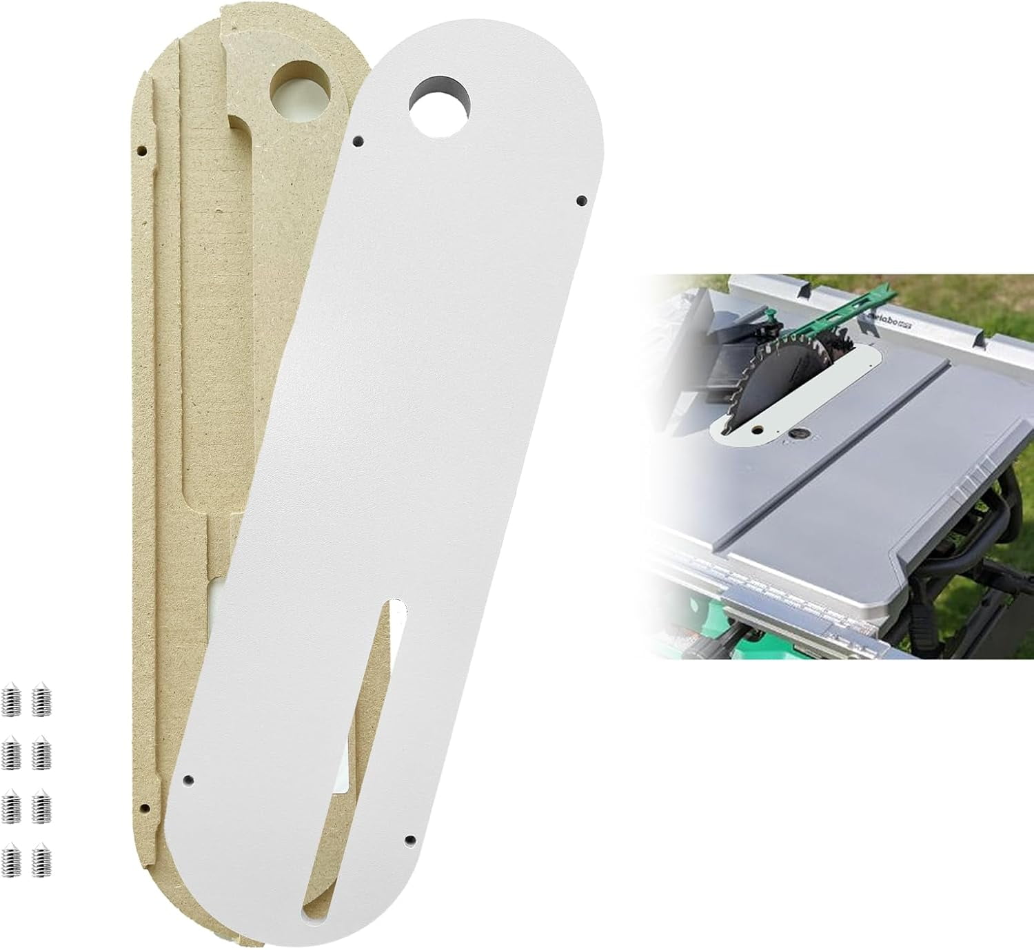 Zero Clearance Inserts for Metabo HPT C10RJS Table Saws, Compatible ...