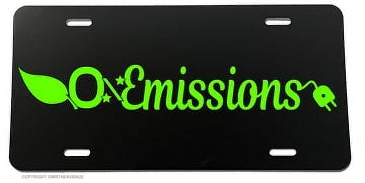 Zero Emissions Electric Car Vehicle EV Clean Energy V01 License Plate ...
