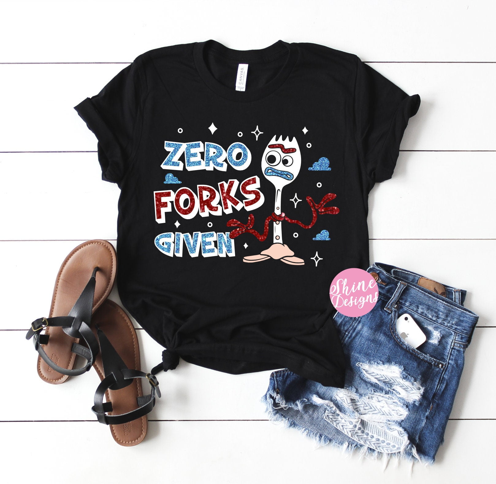 Zero Forks Given - Toy Story Land, Pixar Pier, Forky Toy Story Shirt ...