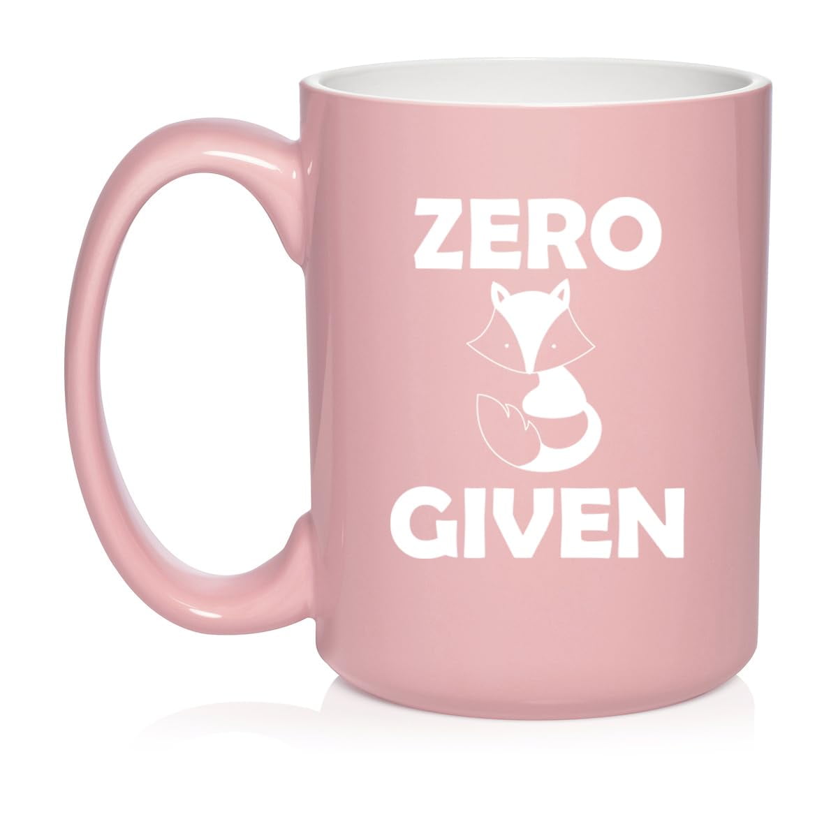 Zero Fox Given Funny Ceramic Coffee Mug Tea Cup Gift (15oz Light Pink ...