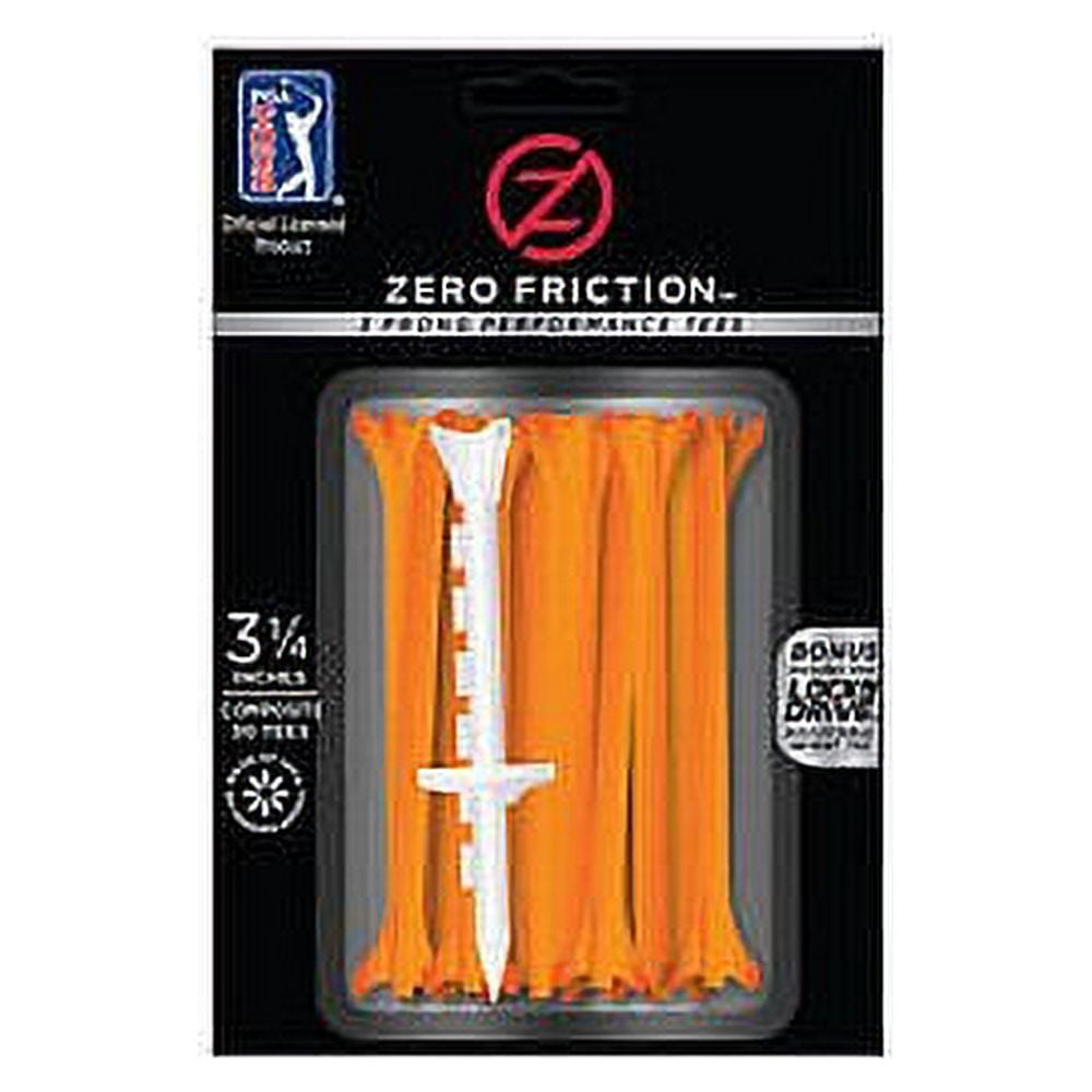 Zero Friction 3 Prong Performance Tees (3.25", Orange) 30pk Composite ...