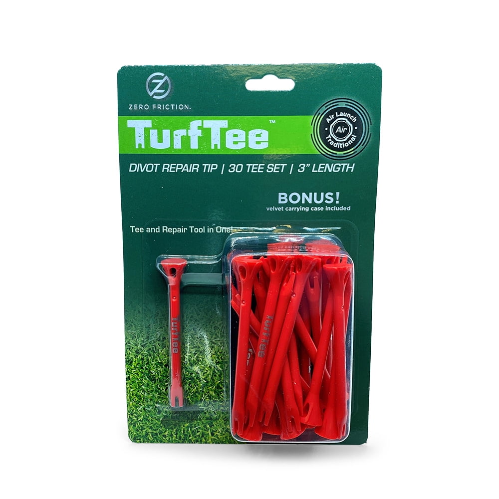 Zero Friction Cup Turf Tee; 3 Inch Red Tee 30 Per Pack - Walmart.com
