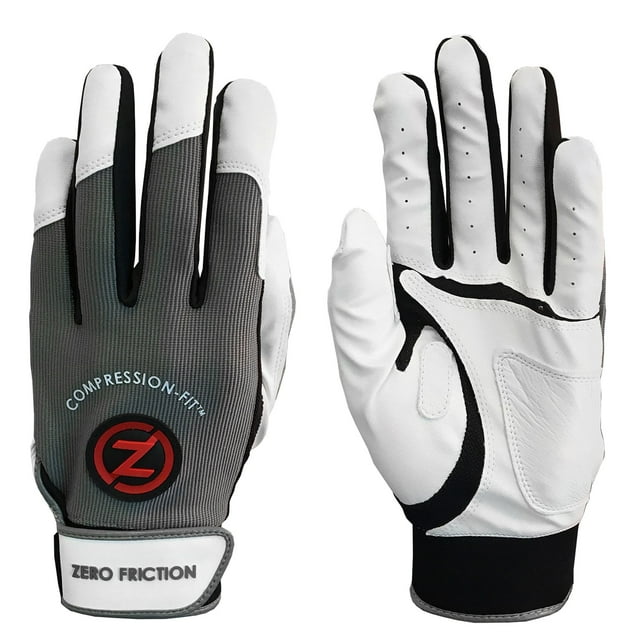 Zero Friction Men's Performance Batting Gloves, Grey - Walmart.com