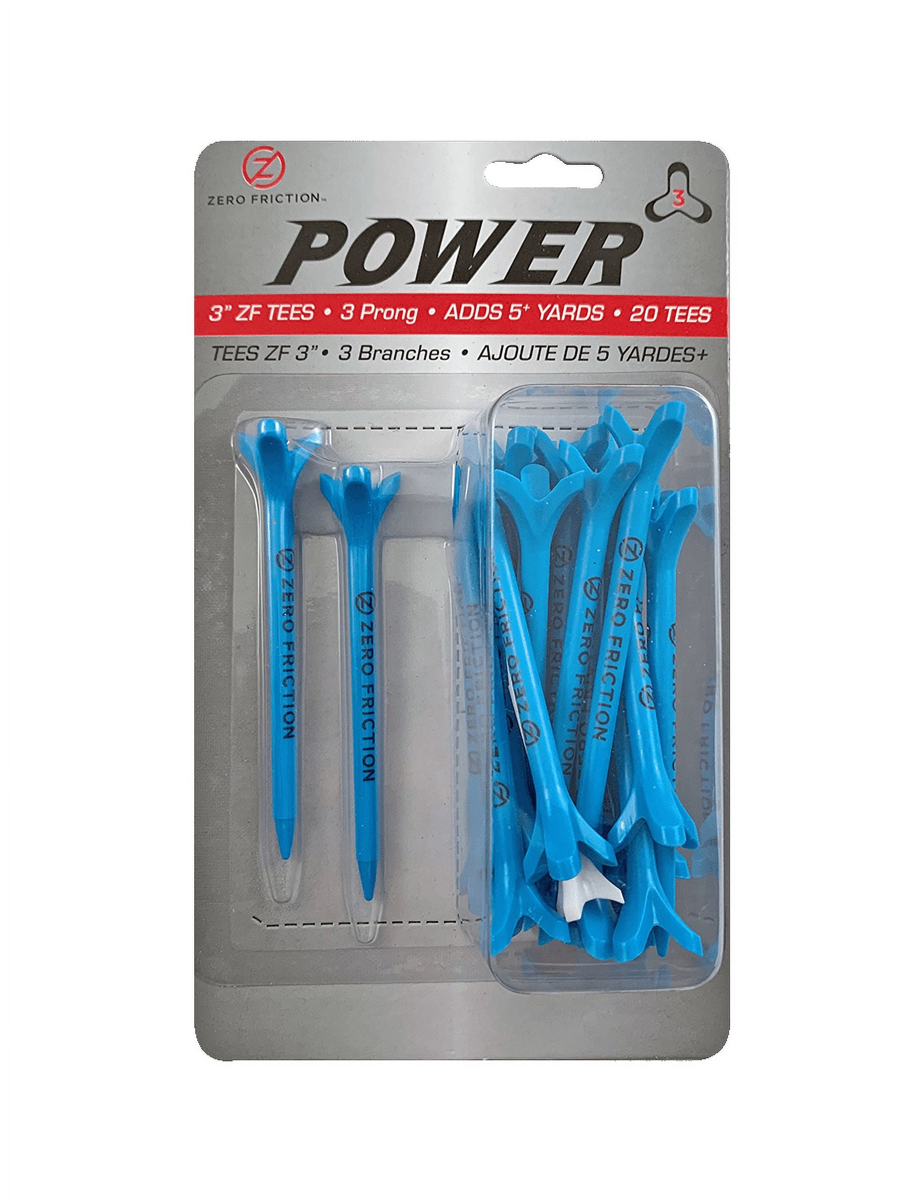 Zero Friction Power 3 Prong; 3 inch Blue Golf Tee, 20 Pack - Walmart.com
