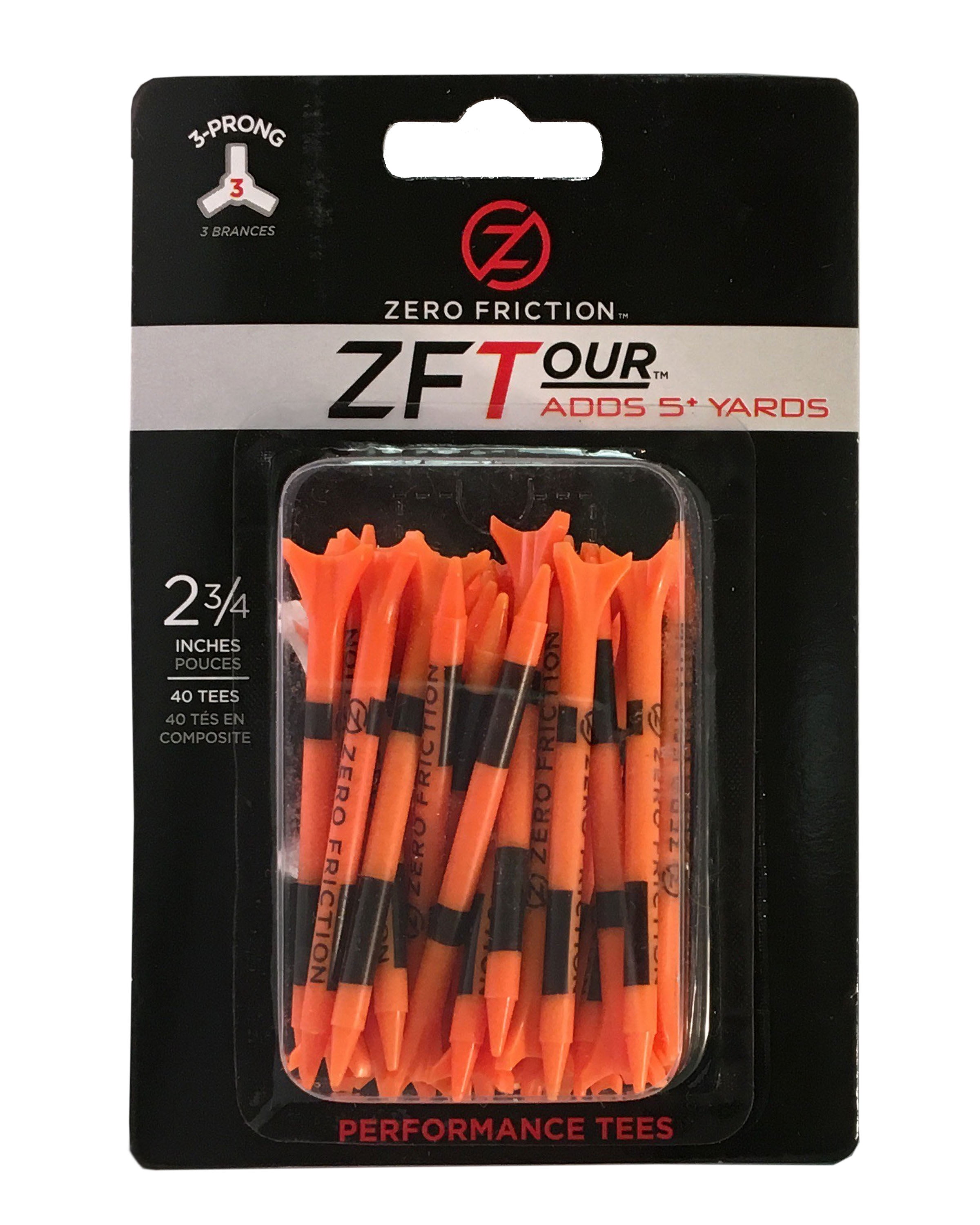 Zero Friction Tour 3 Prong Tee 2-3/4 Orange - Walmart.com