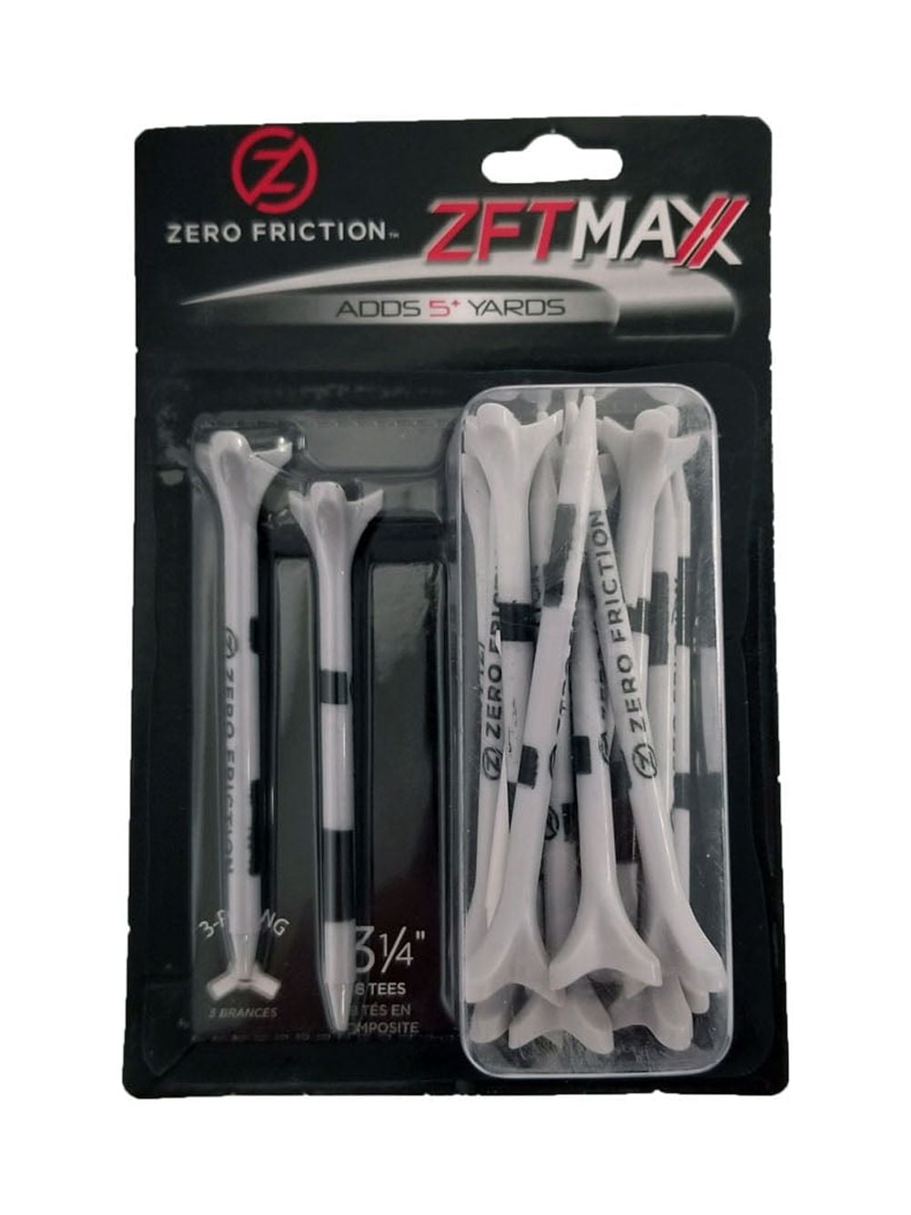 Zero Friction ZFT Maxx 3-Prong Composite Tees (Grey/Black, 3.25",18pk ...