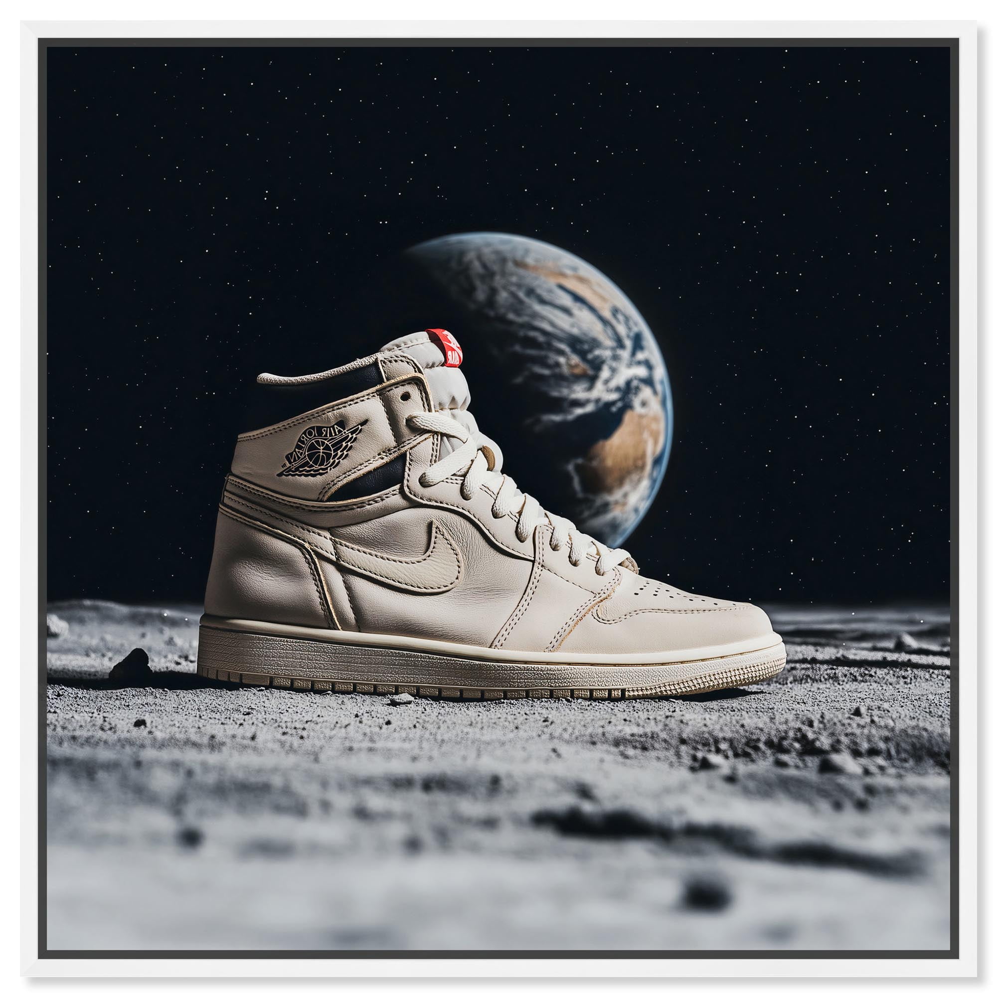 Zero-G Jordans Canvas Sneaker Posters by Art Remedy, White Frame, 30 x ...