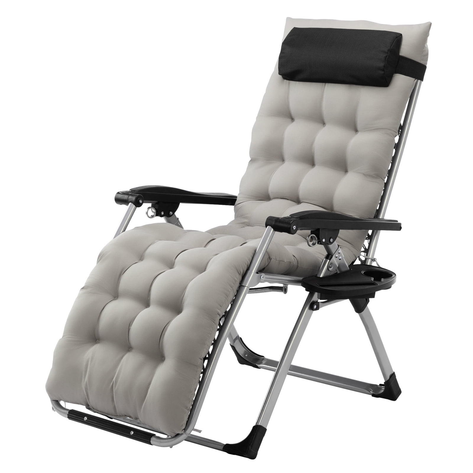 Zero Gravity Chair with Pad, Patio Chairs with Pillow and Utility Tray ...