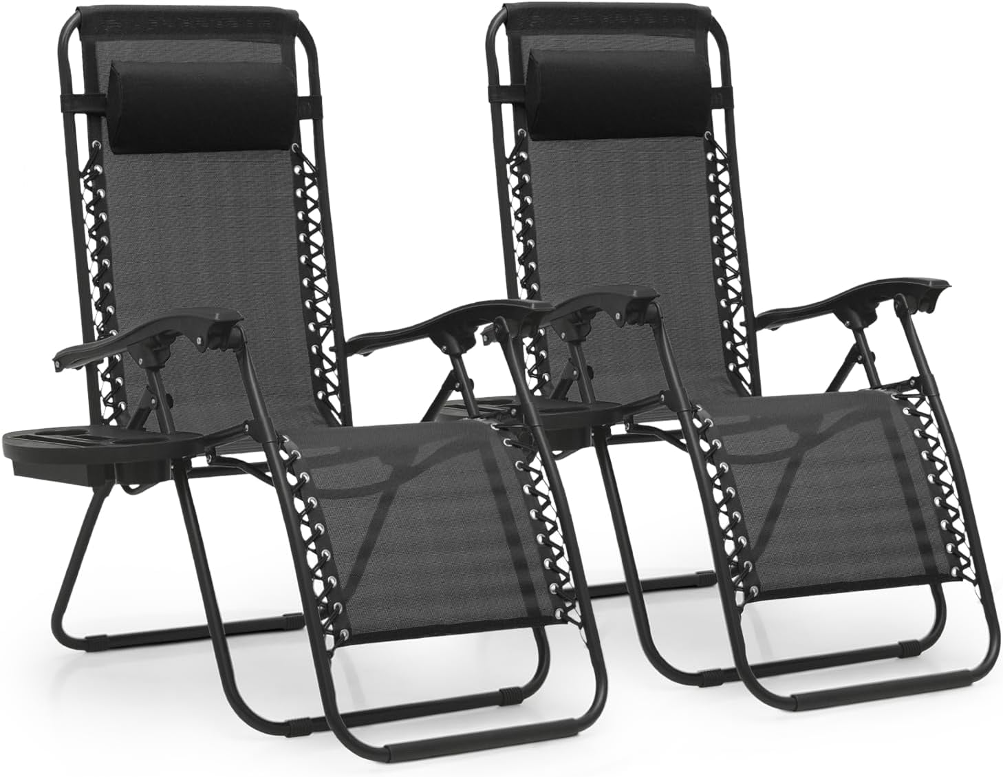 Zero Gravity Chairs Set of 2 Outdoor Folding Patio Lounge Chairs for ...