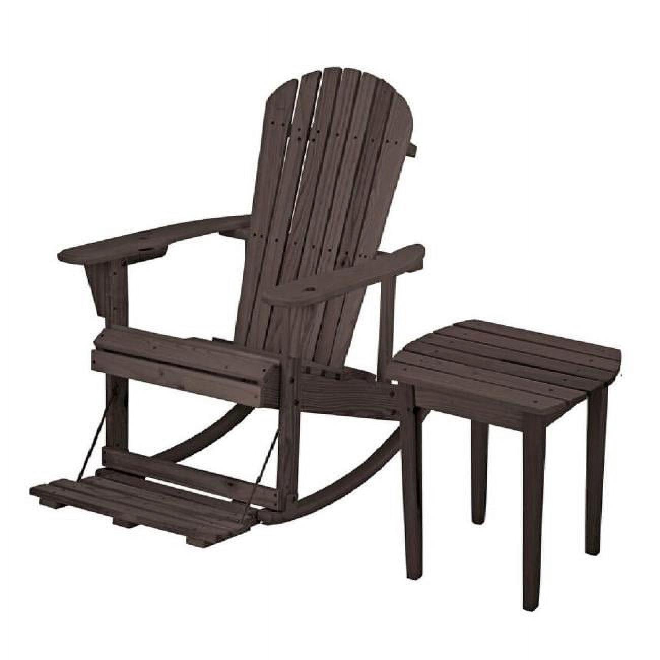 Zero Gravity Collection Adirondack Rocking Chair with Built-in Footrest ...