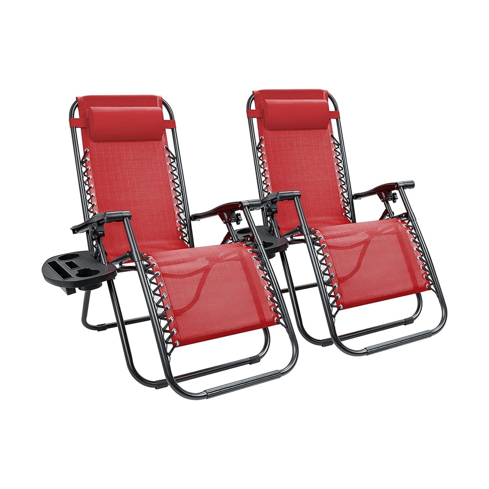 Zero Gravity Folding Lounge Chairs, Outdoor Patio Adjustable Reclining ...
