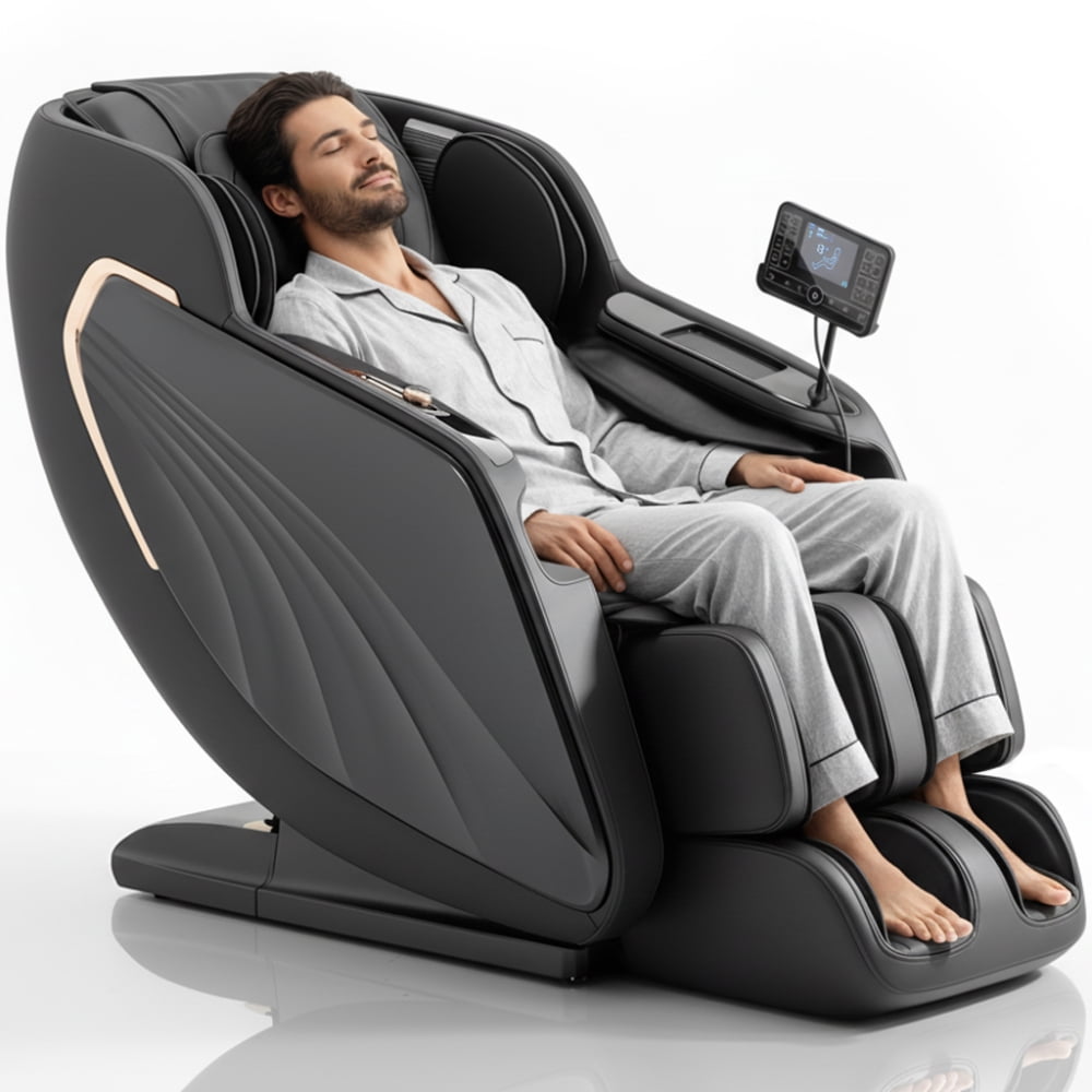 Zero Gravity Full Body Massage Chair with Heated Back Roller, Foot ...