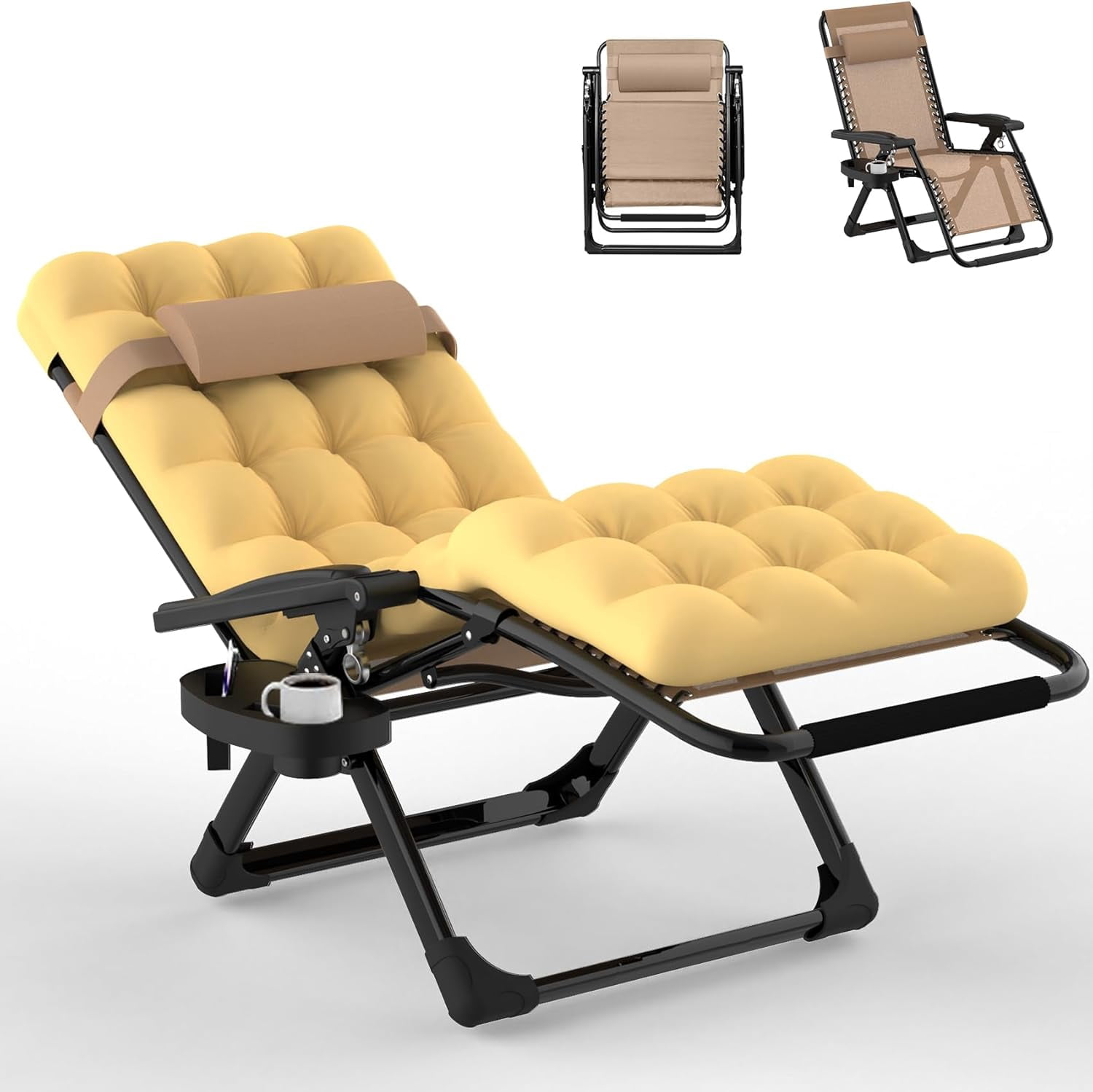 Zero Gravity Lounge Chair, Anti Gravity Lounger w/Removable Extra Thick ...