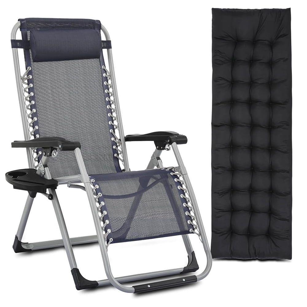 Zero Gravity Lounge Chair, Foldable Outdoor Recliner with Removable ...
