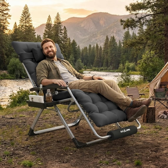 Zero Gravity Lounge Chair Folding Adjustable Portable with Headrest ...