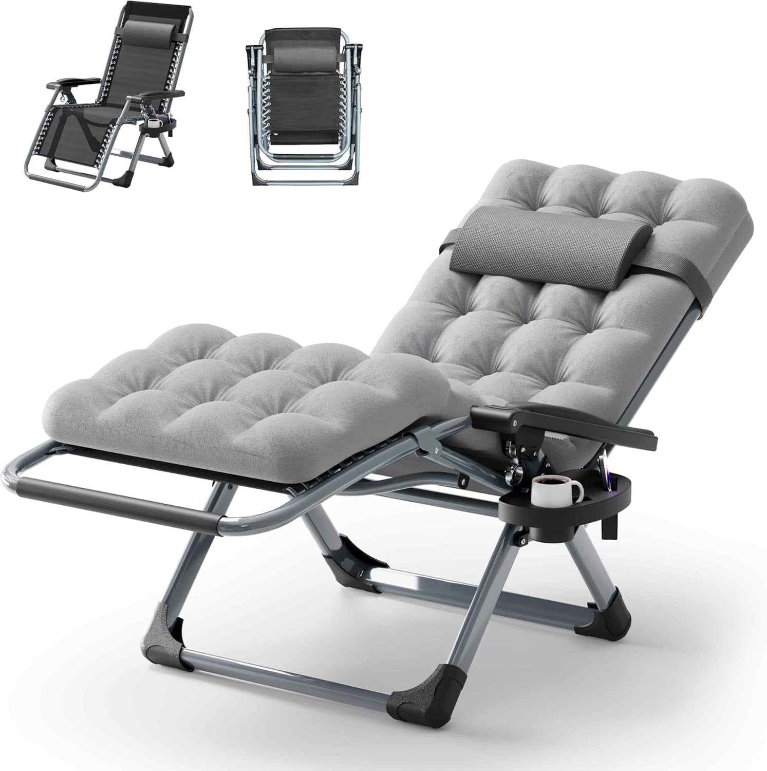 Zero Gravity Lounge Chair, Outdoor Chair with Removable Extra Thick ...
