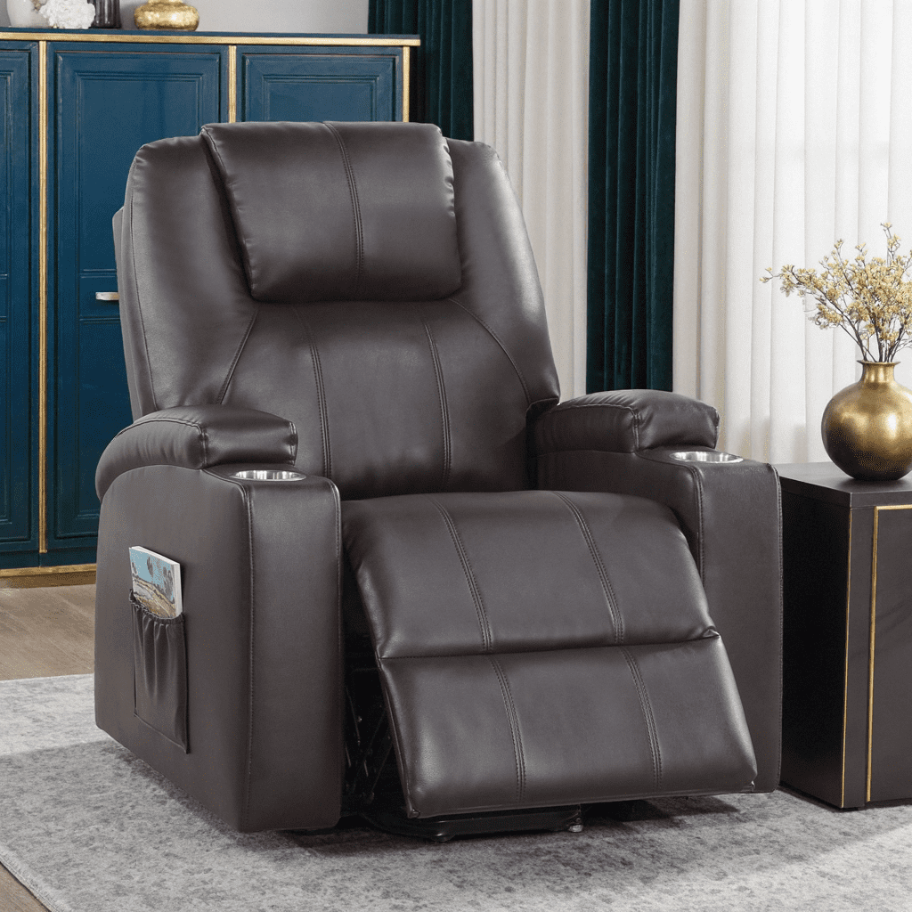 Zero Gravity Power Lift Recliner w/ Therapeutic Massage - Plush Pocket ...